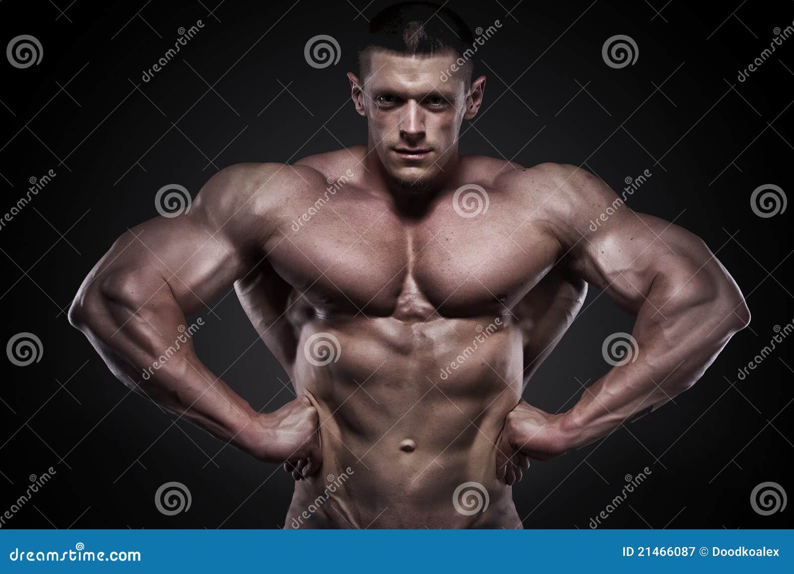 Strong Athletic Man Fitness Model Torso Showing Muscular Legs Royalty ...