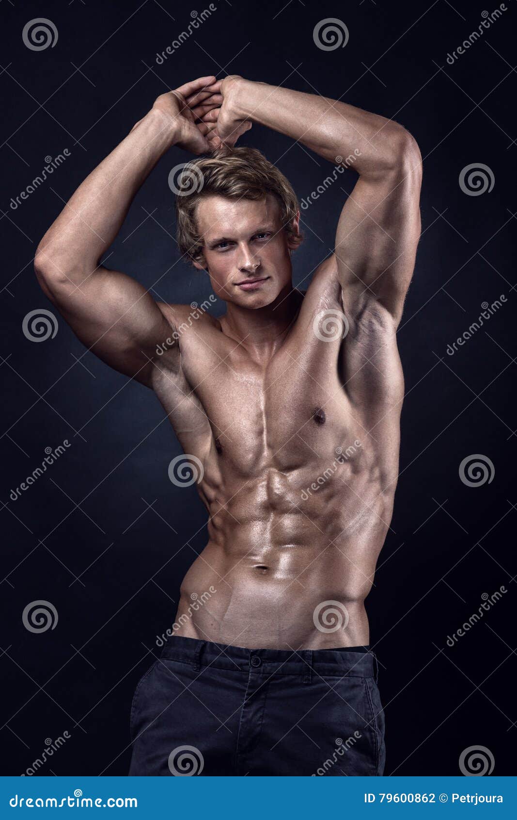 Man Shows His Body And Muscular Stock Photography | CartoonDealer.com ...