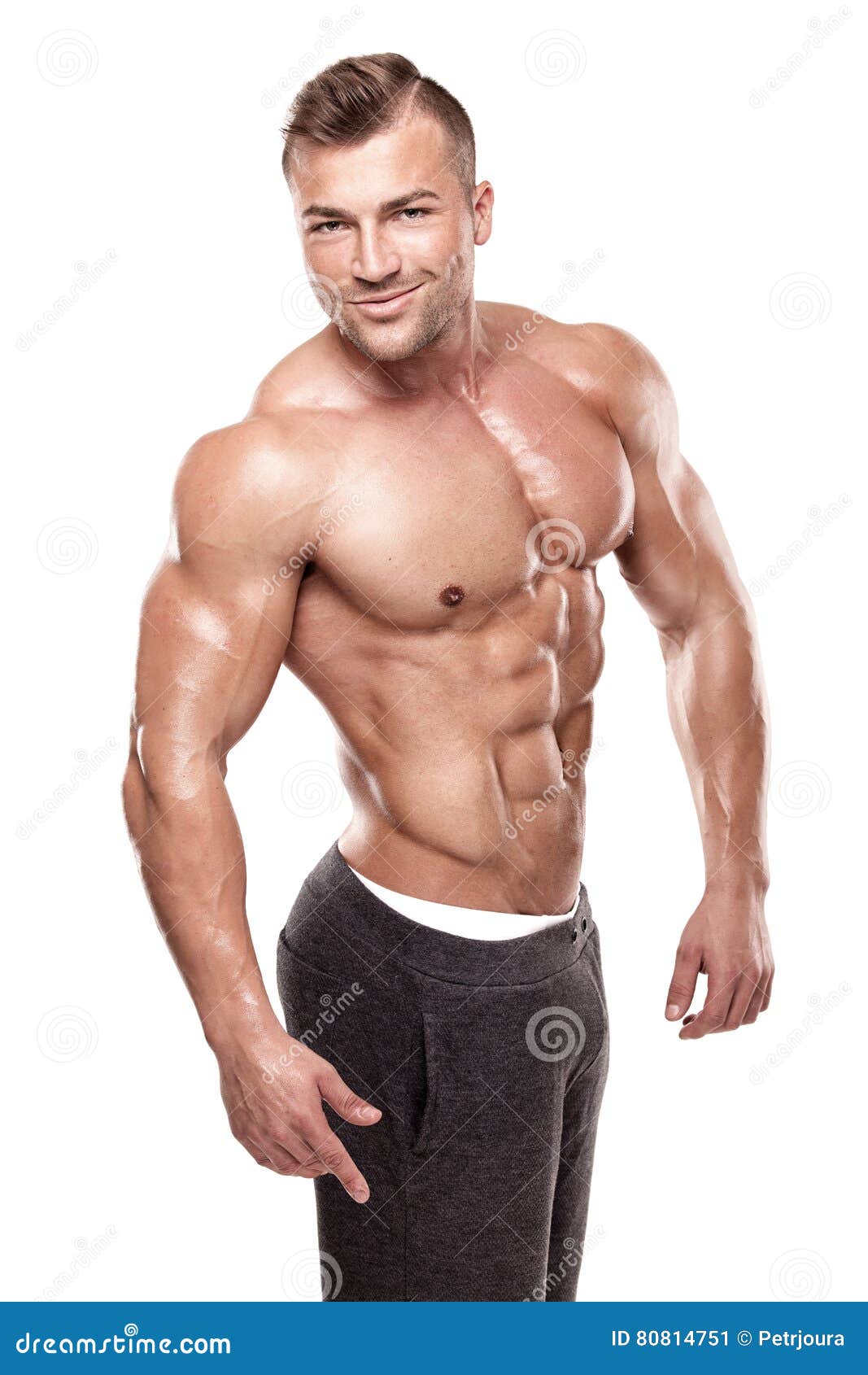 Man Shows His Body And Muscular Stock Photography | CartoonDealer.com ...