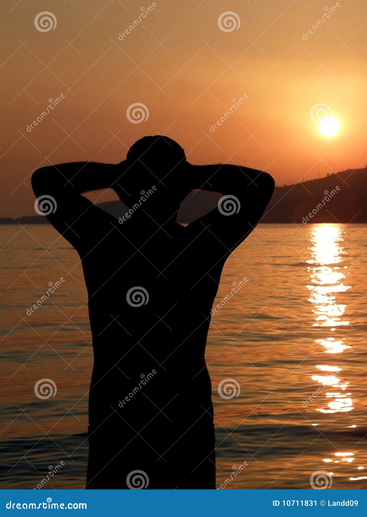 Strong Attractive, Man at Sunset Stock Image - Image of attractive ...