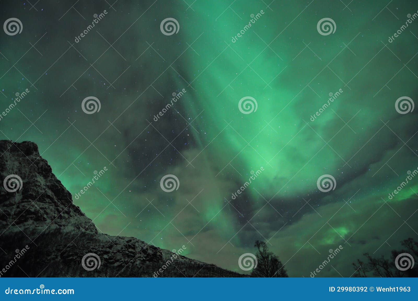 Diffused aurora stock photo. Image of multi, star, luminosity - 29980392