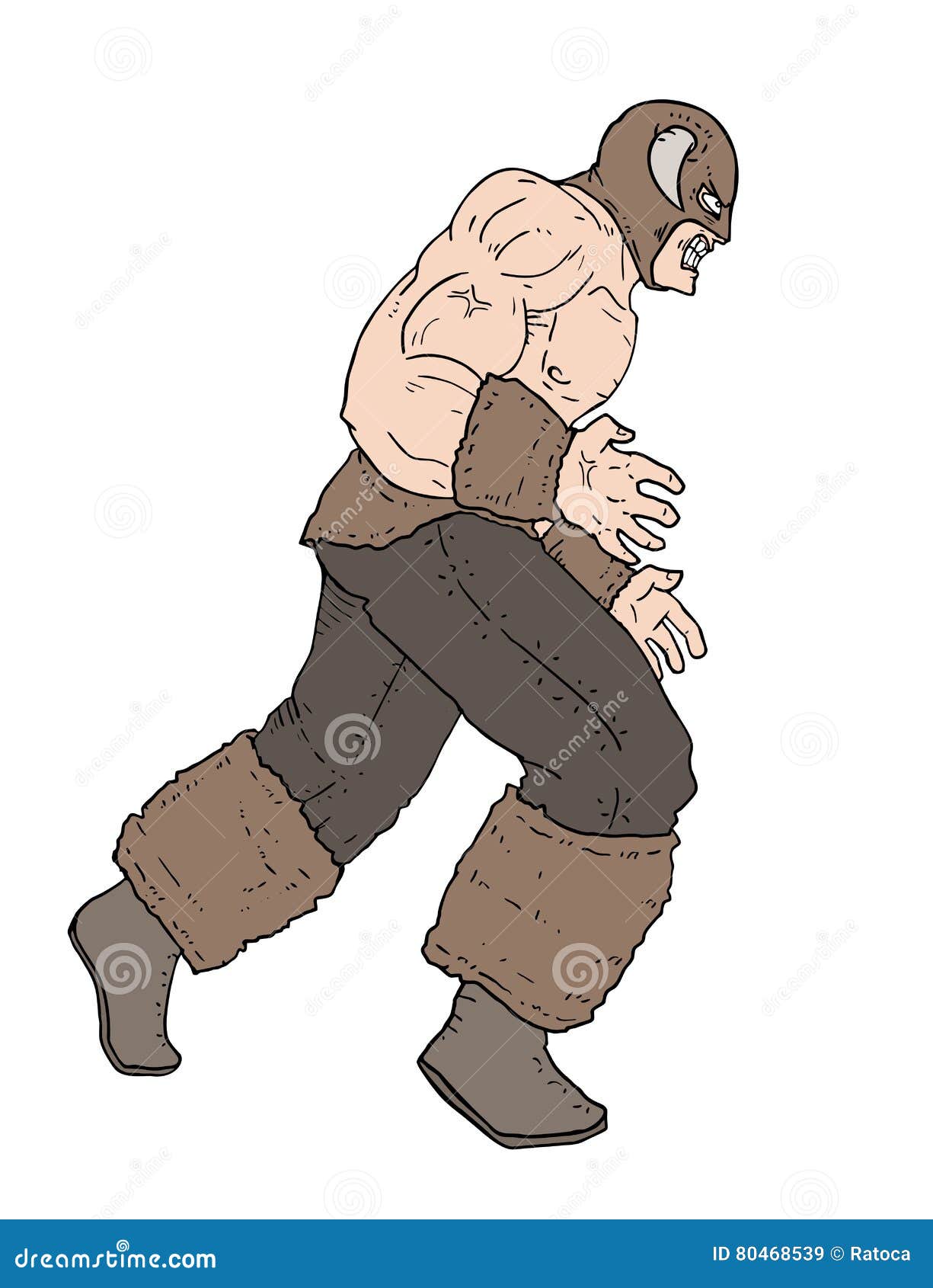 Strong Barbarian Illustration Stock Vector - Illustration of muscle ...