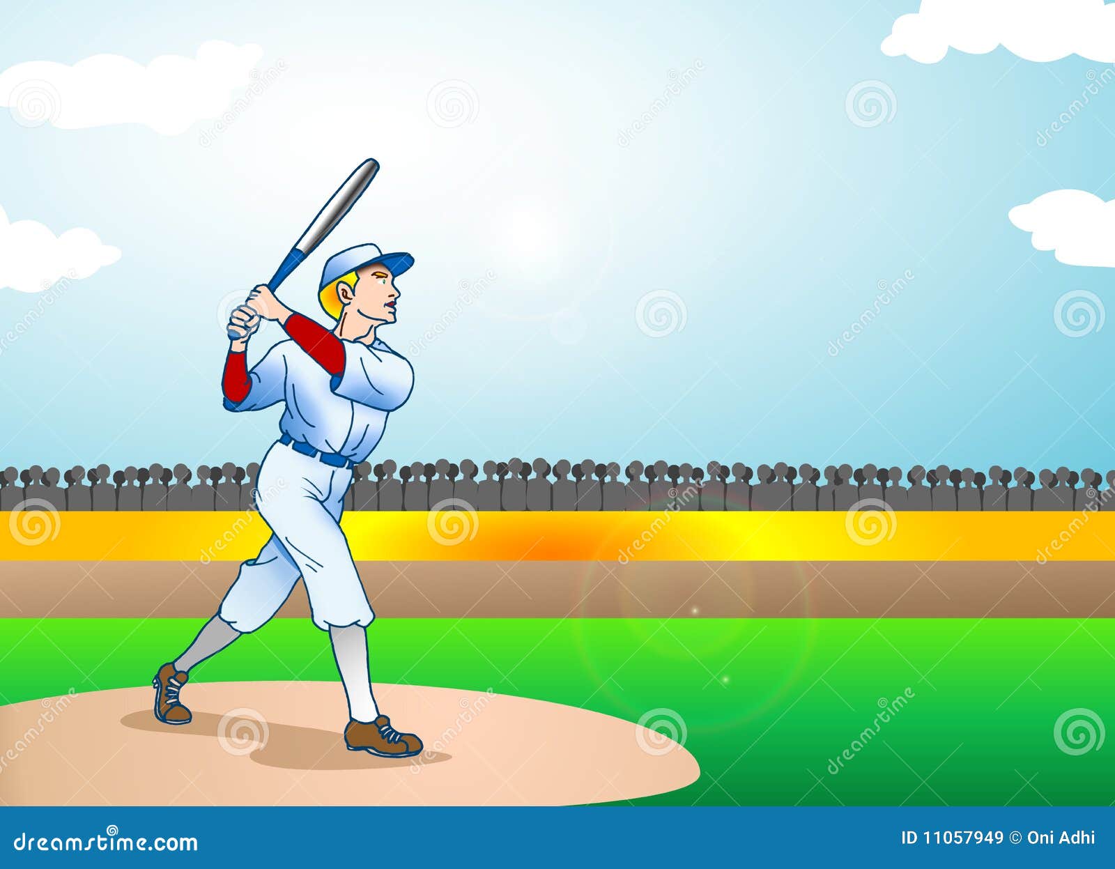 Strong batter stock illustration. Illustration of baseball - 11057949