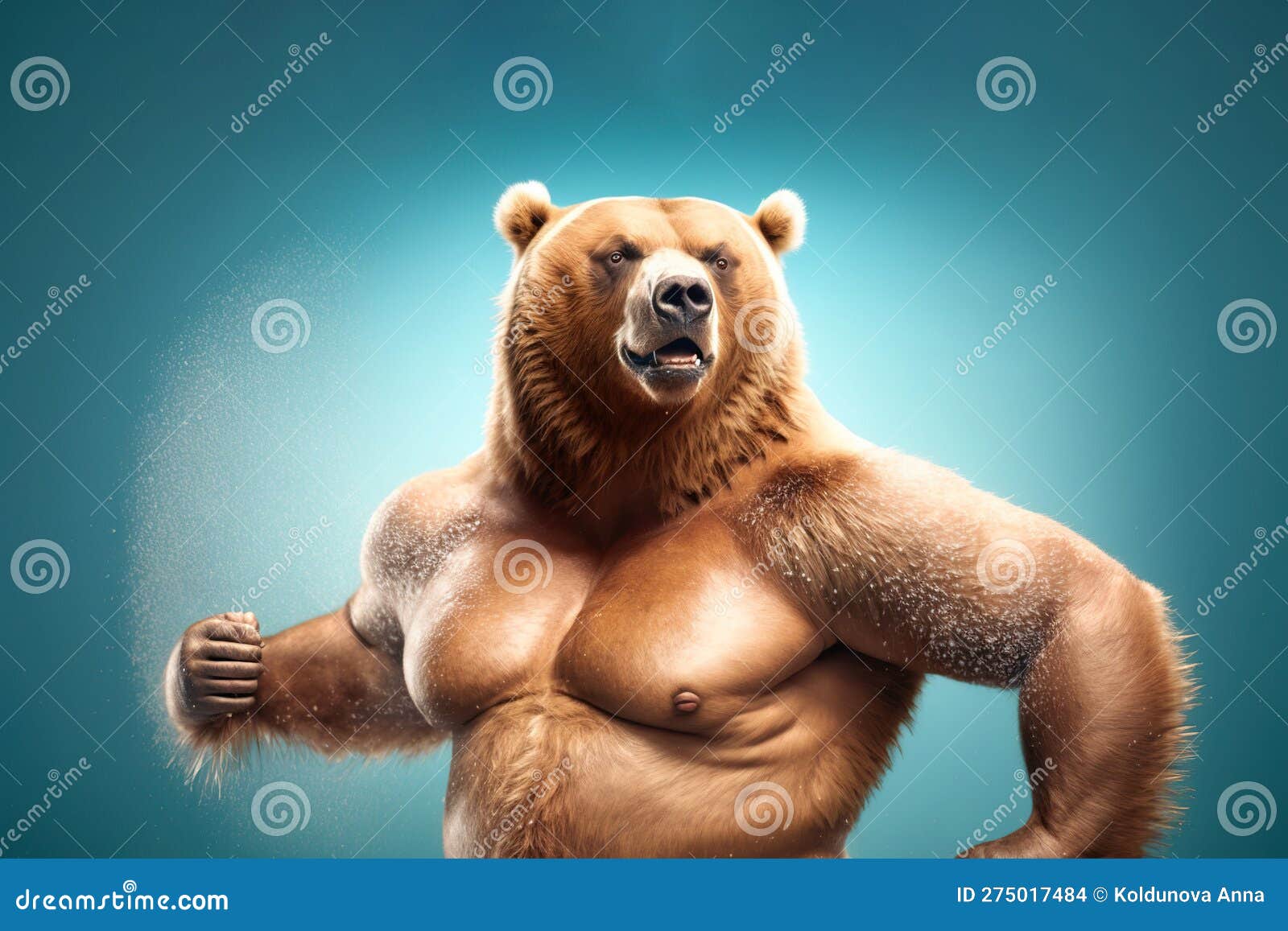 A Strong Bear, Created with Generative AI Technology Stock Illustration ...