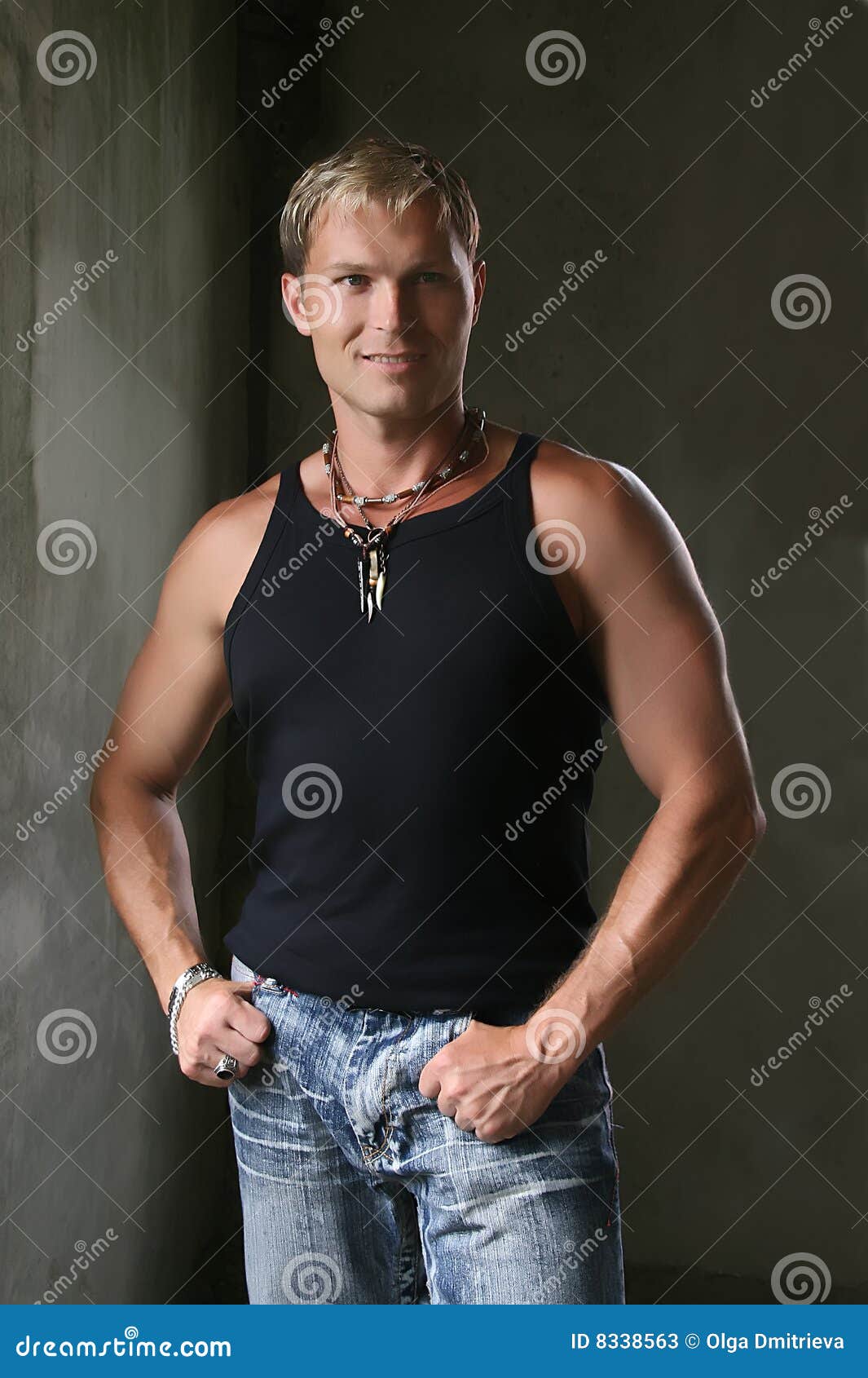 Strong beautiful man stock image. Image of clothing, face - 8338563