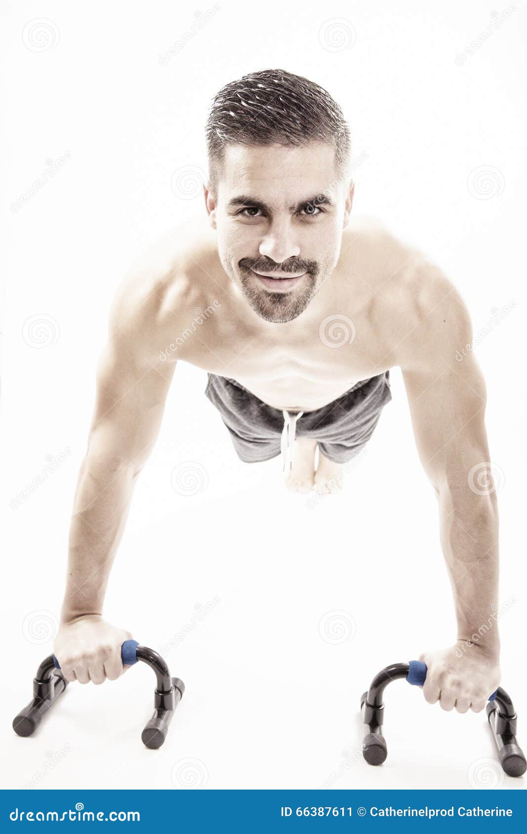 Strong Beautiful Man Doing Sport Stock Image - Image of male, athlete ...