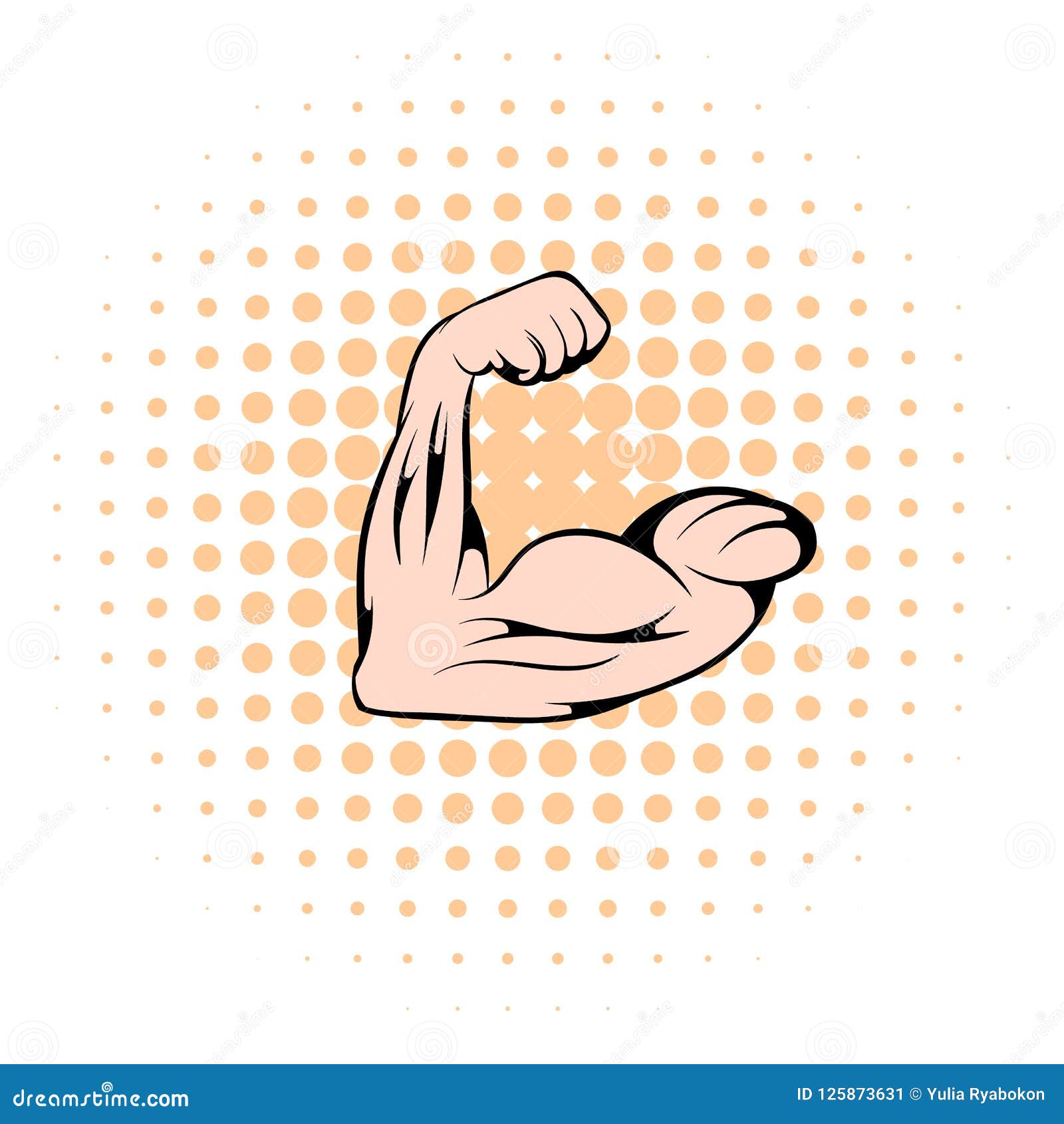 Strong Biceps. Gym Vector Symbol Isolate. Cartoon Illustration ...