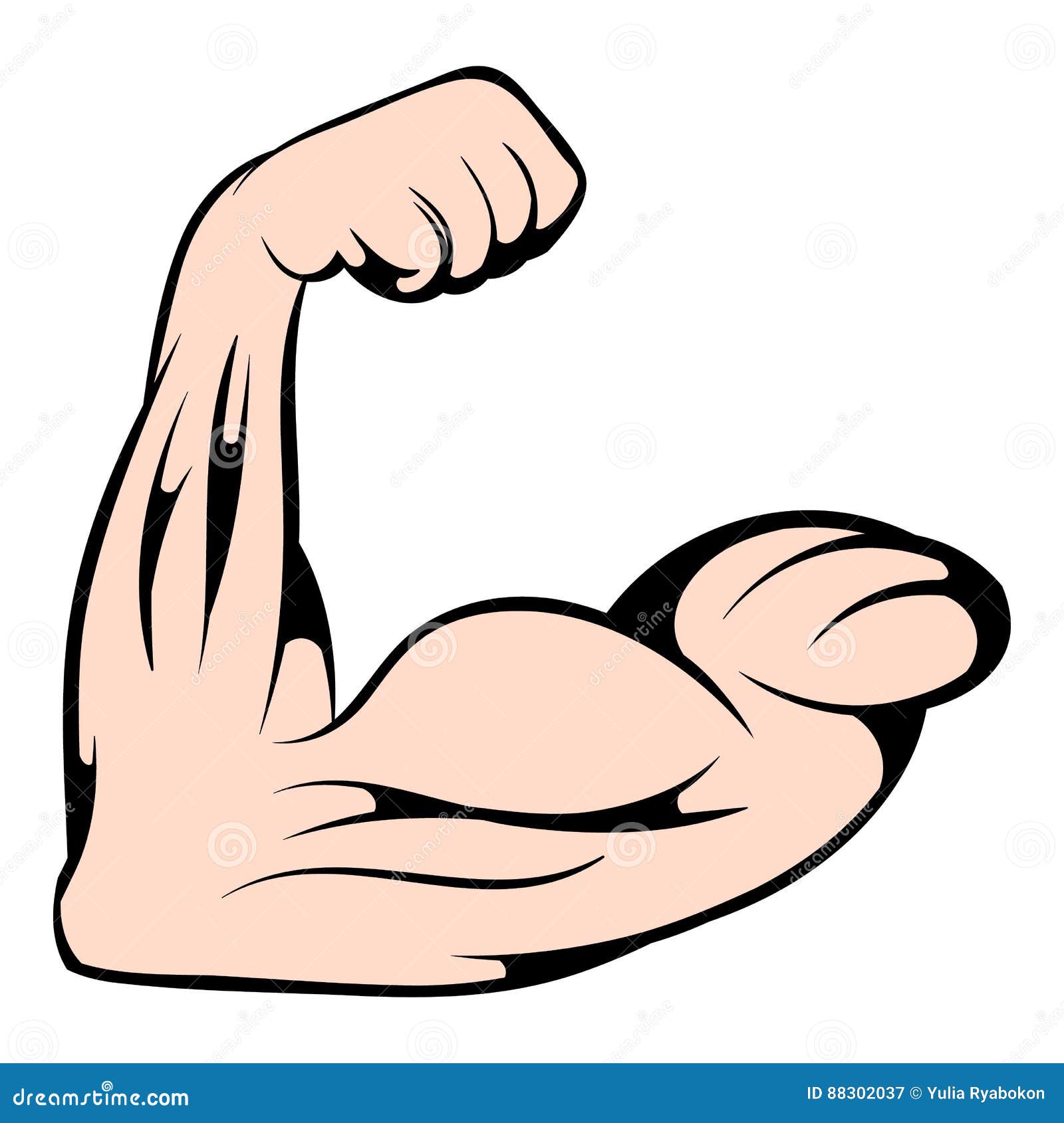 Strong Biceps. Gym Vector Symbol Isolate. Cartoon Illustration ...