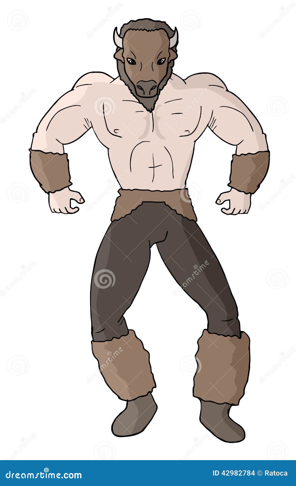 Strong bison stock illustration. Illustration of muscular - 42982784