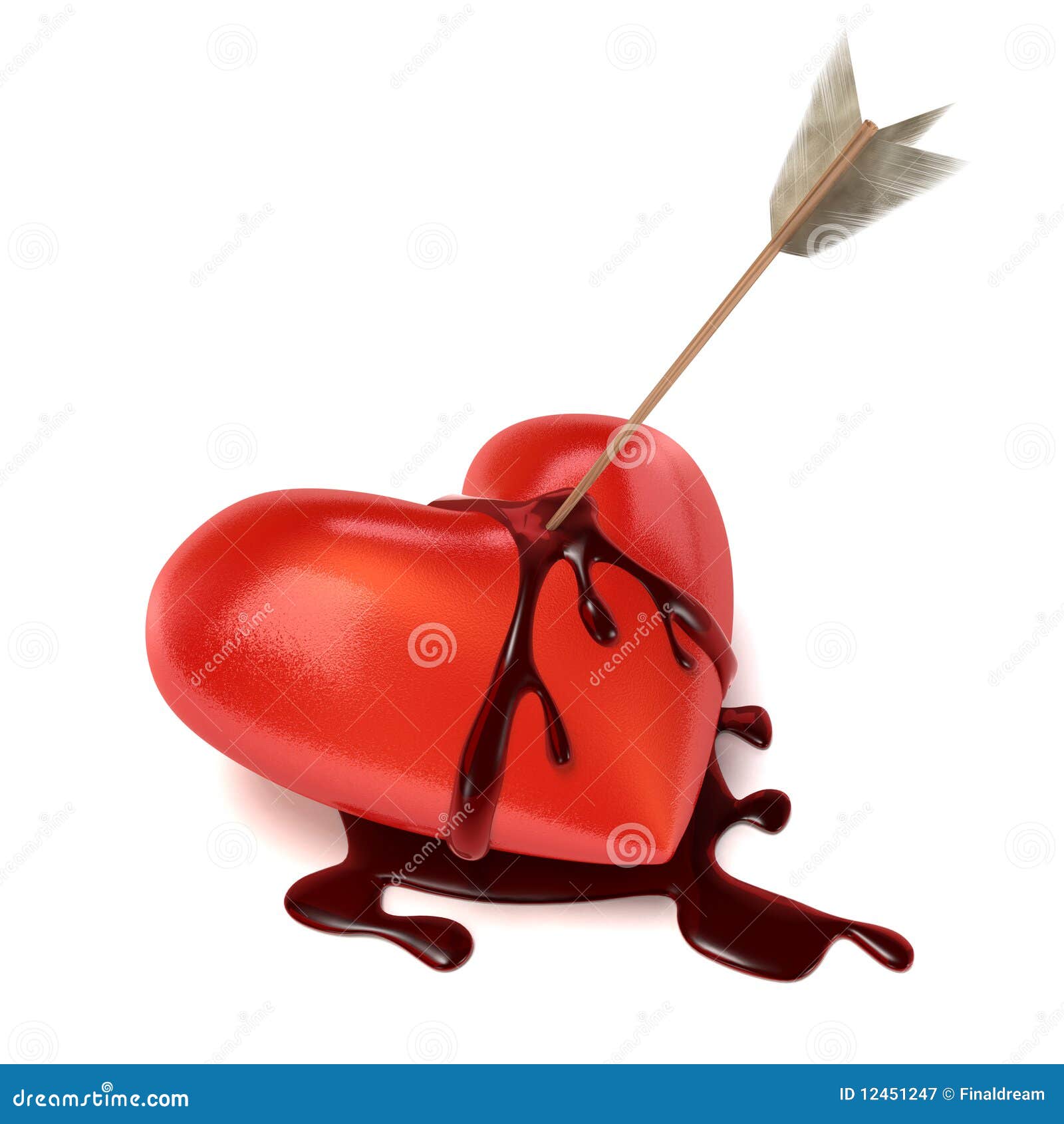 Strong Bleeding Heart With Arrow. Royalty Free Stock Photography ... Strong Bleeding Heart With Arrow. Royalty Free Stock Photography ...