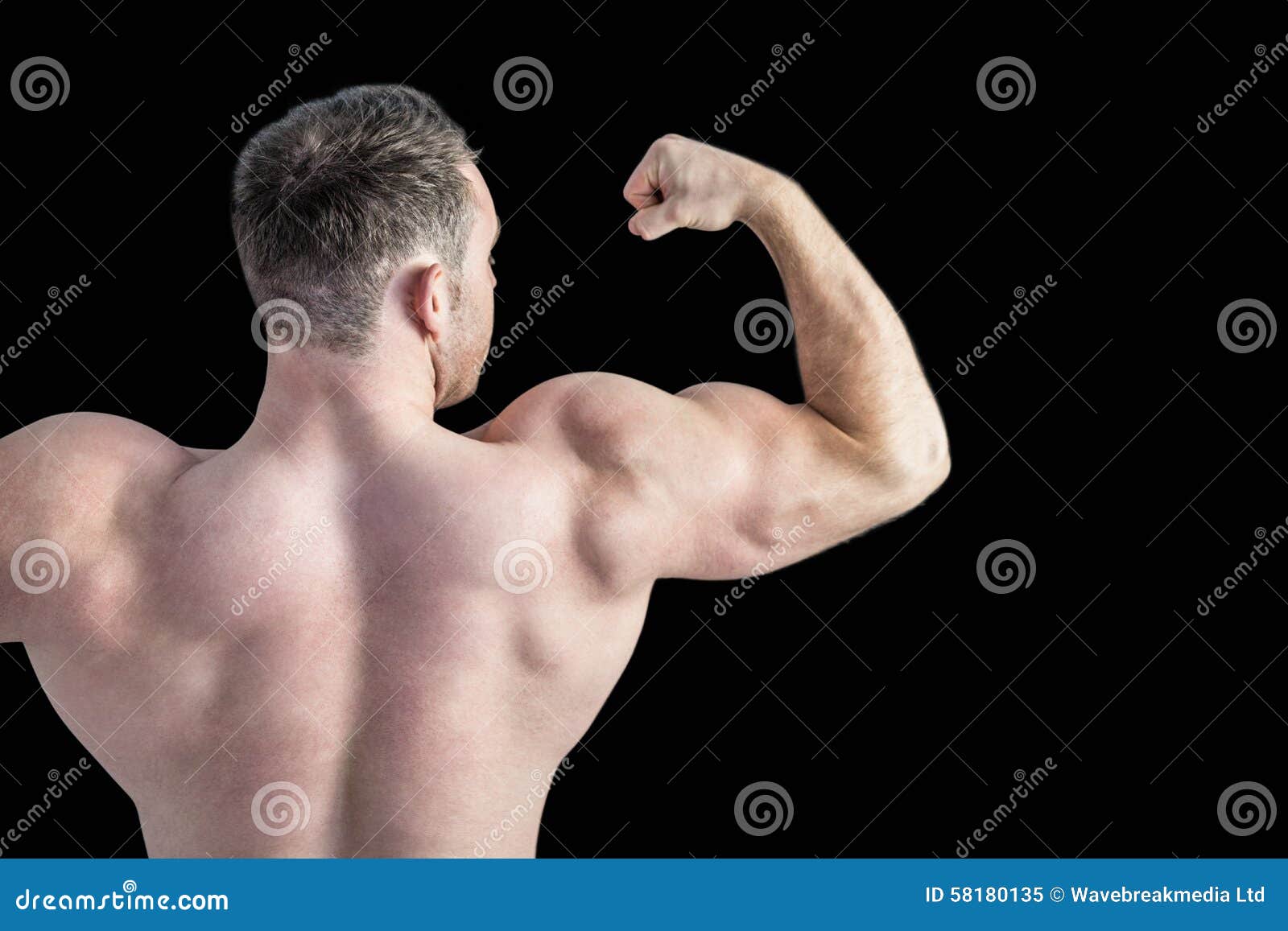 Bodybuilder With Arms Outstretched In Gym Royalty-Free Stock Photo ...