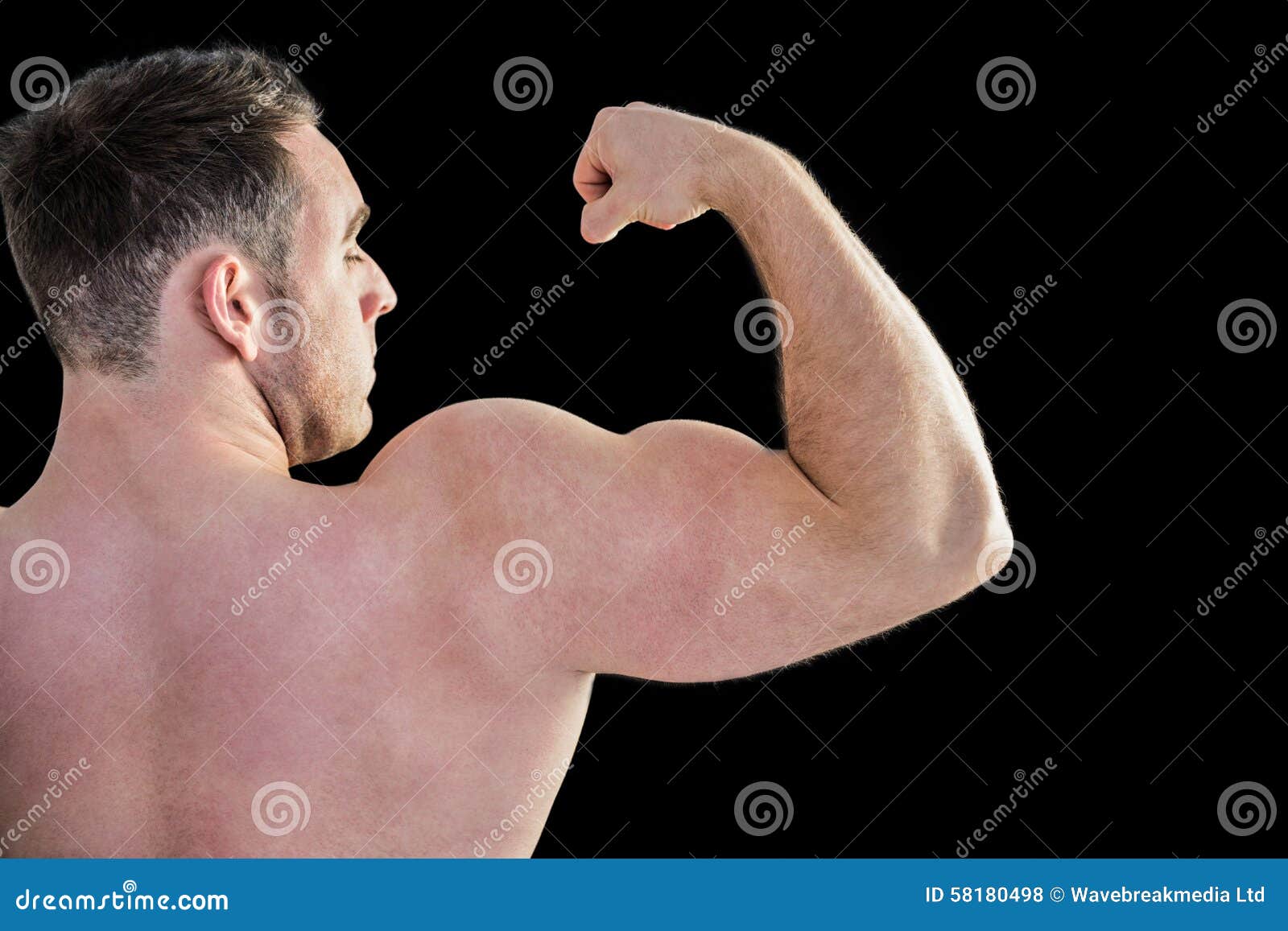 Bodybuilder With Arms Outstretched In Gym Royalty-Free Stock Photo ...