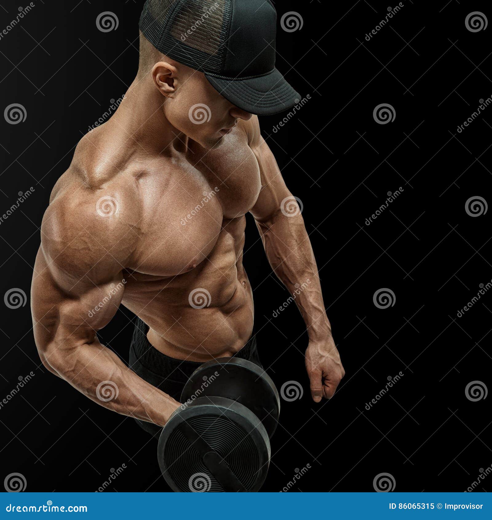 Strong bodybuilder stock image. Image of male, body, fitness - 86065315