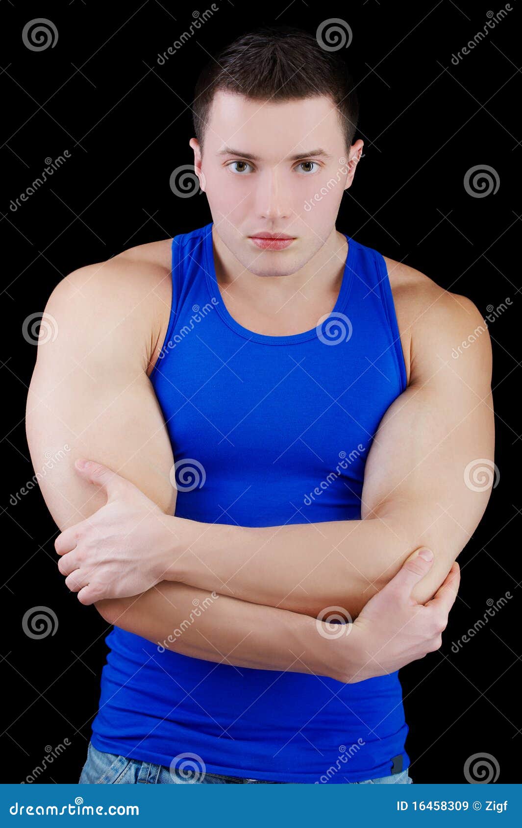 Strong bodybuilder guy stock image. Image of beauty, pecs - 16458309