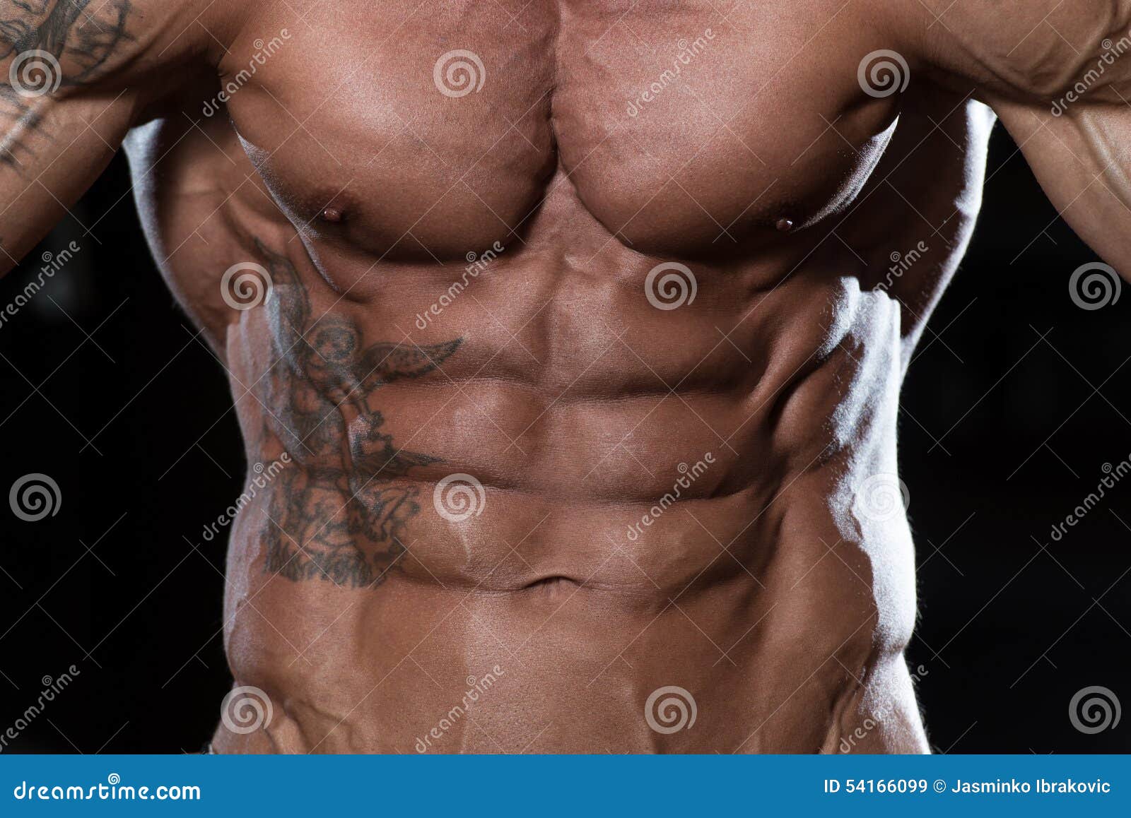 Strong Bodybuilder with Six Pack Stock Image - Image of building ...