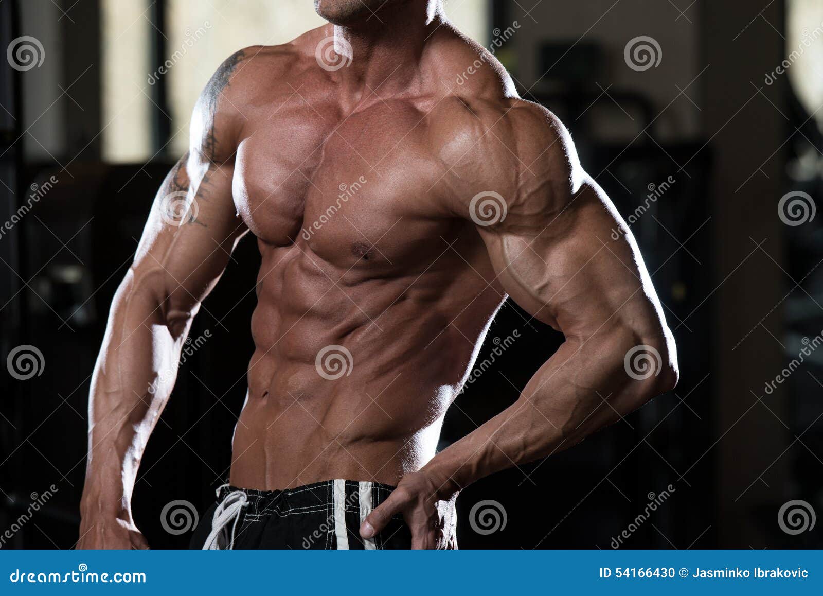 Strong Bodybuilder with Six Pack Stock Photo - Image of mature ...