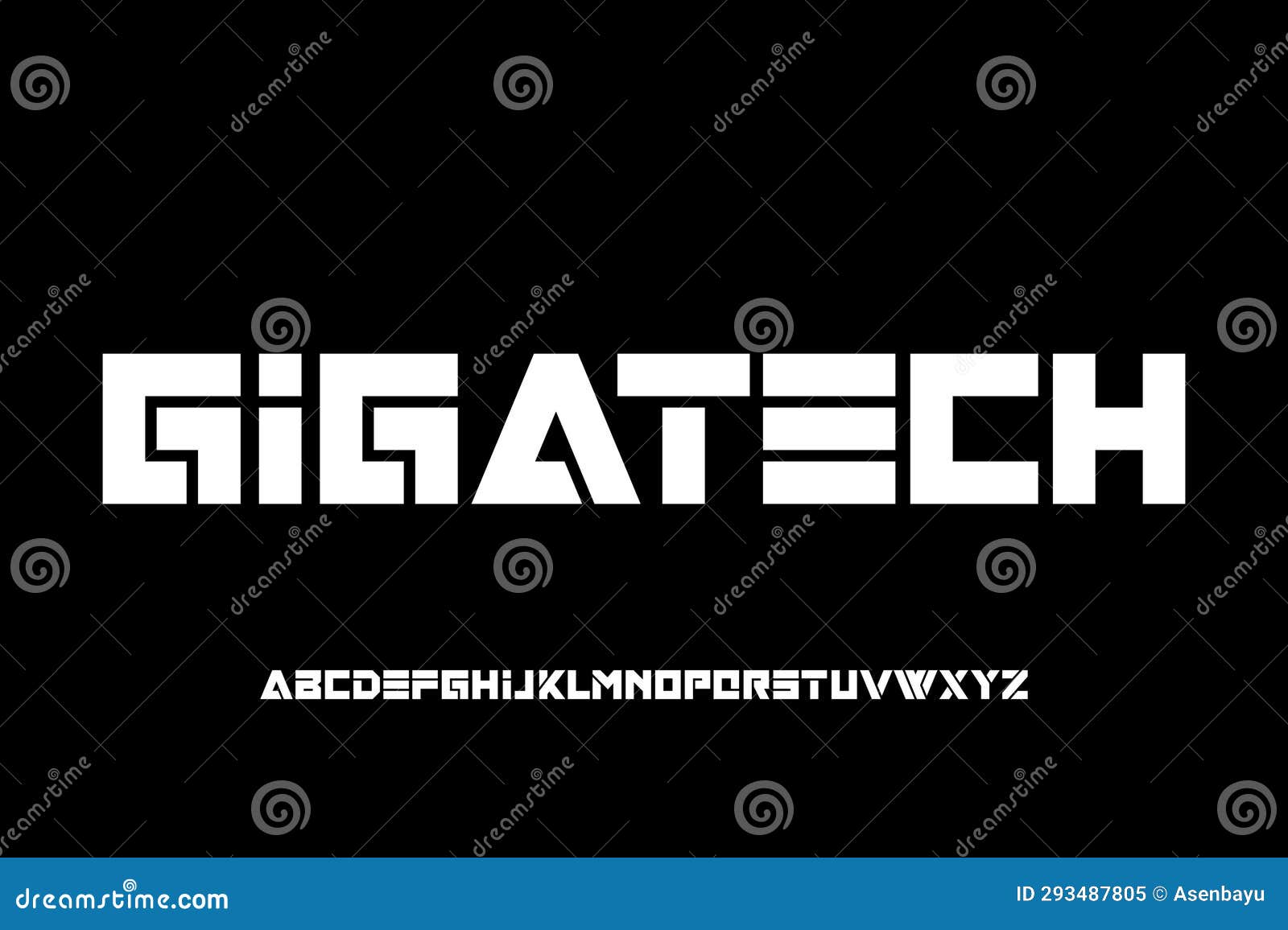 Bold Futuristic Font Alphabet Letters. Modern Typography. Minimal ...