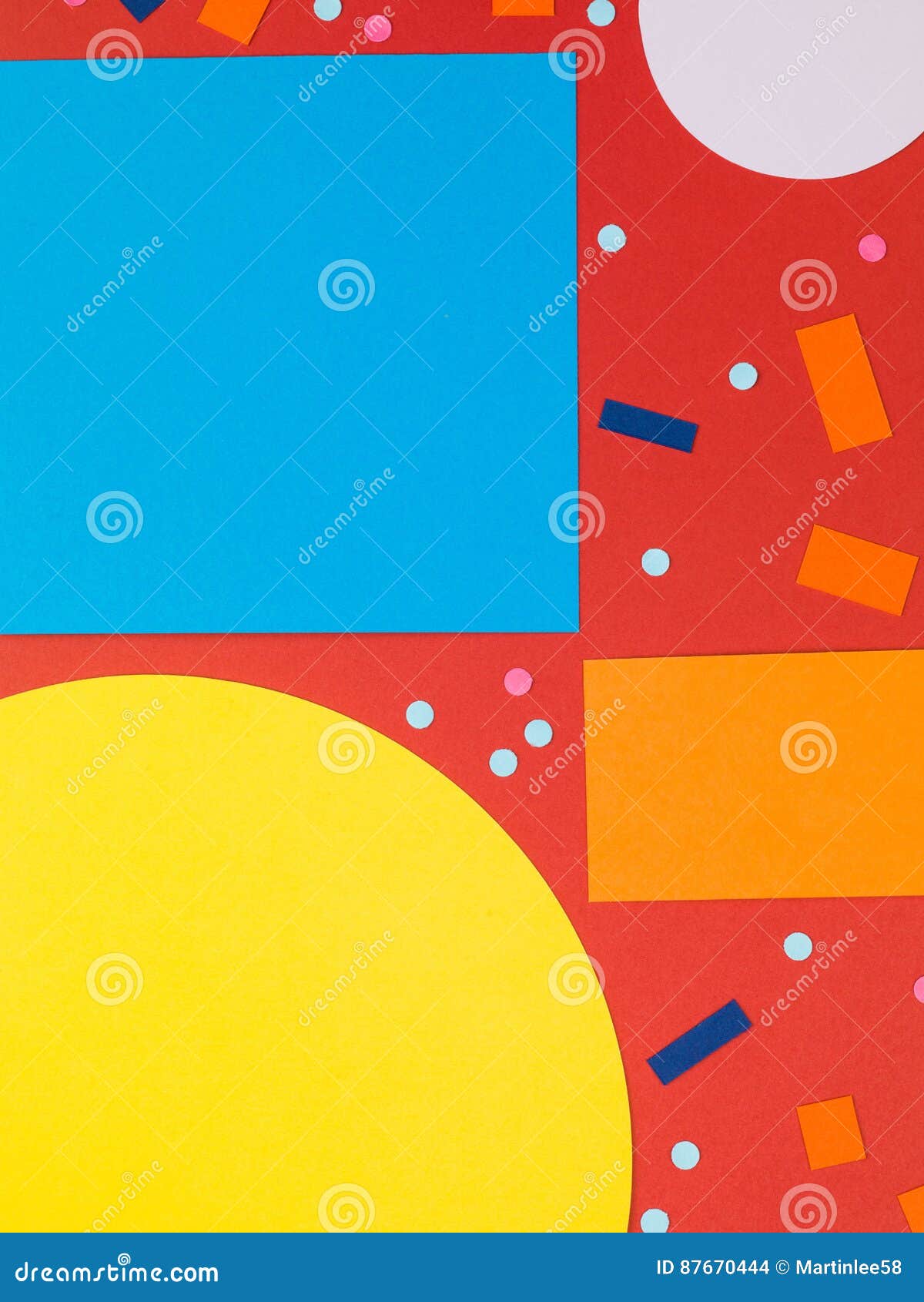 Strong Bold Geometric Patterns or Shapes on a Red Background Stock ...
