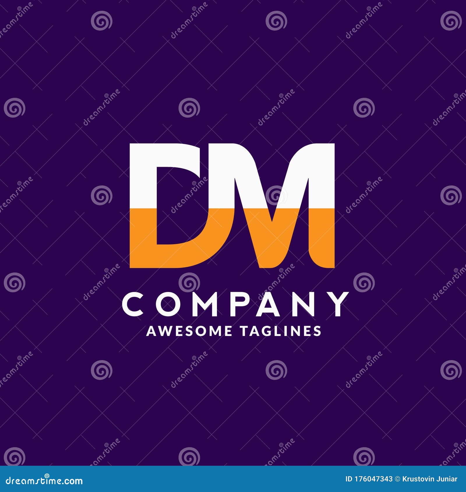Strong and Bold Initial Letter DM Logo Vector Stock Vector ...