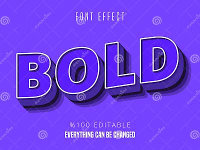Strong Bold Modern Font Effect Stock Vector - Illustration of typo ...