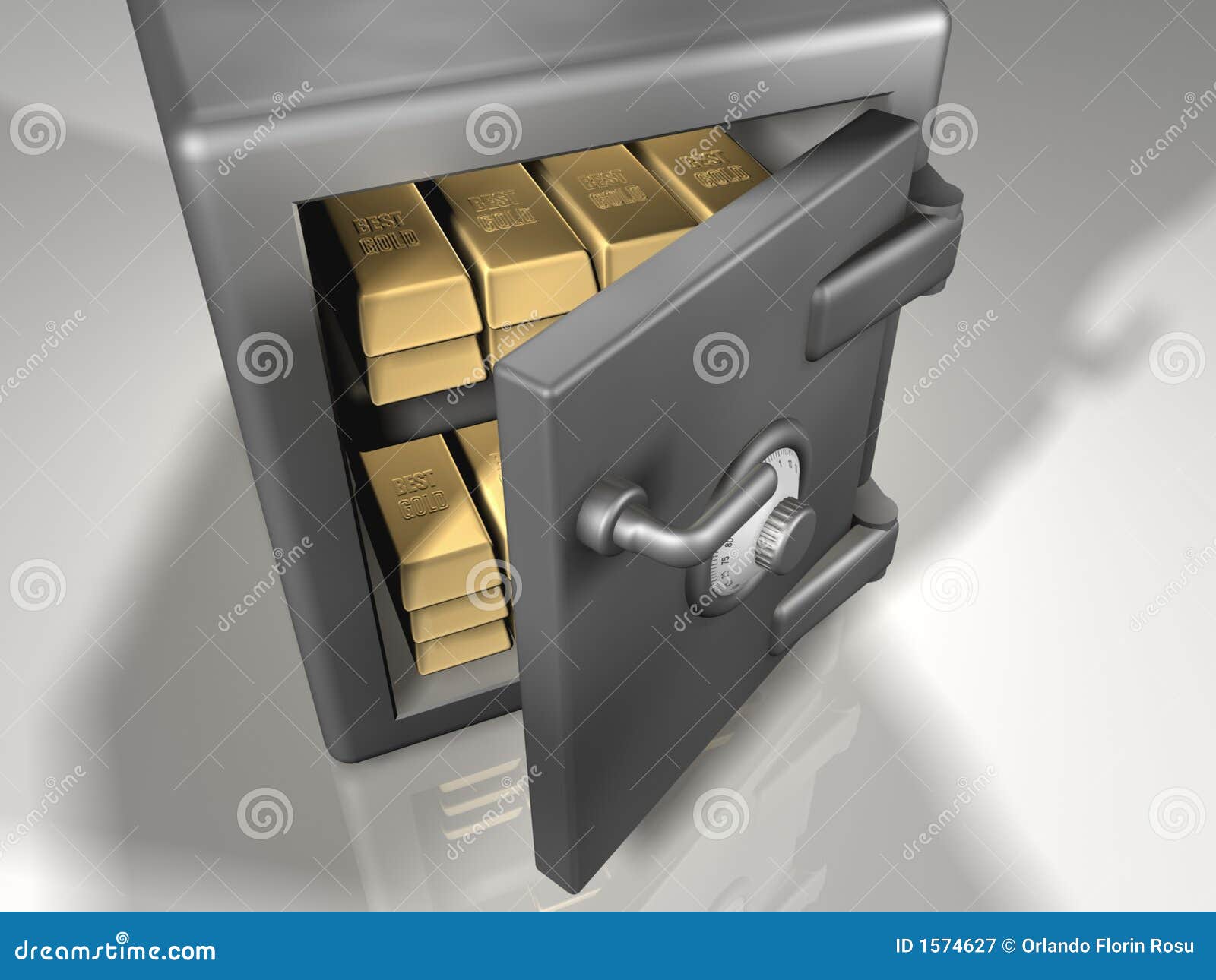 Strong box with gold stock image. Image of keel, security - 1574627