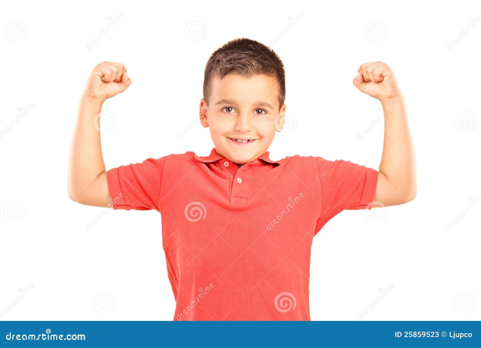 Strong boy showing muscles stock image. Image of health - 25859523