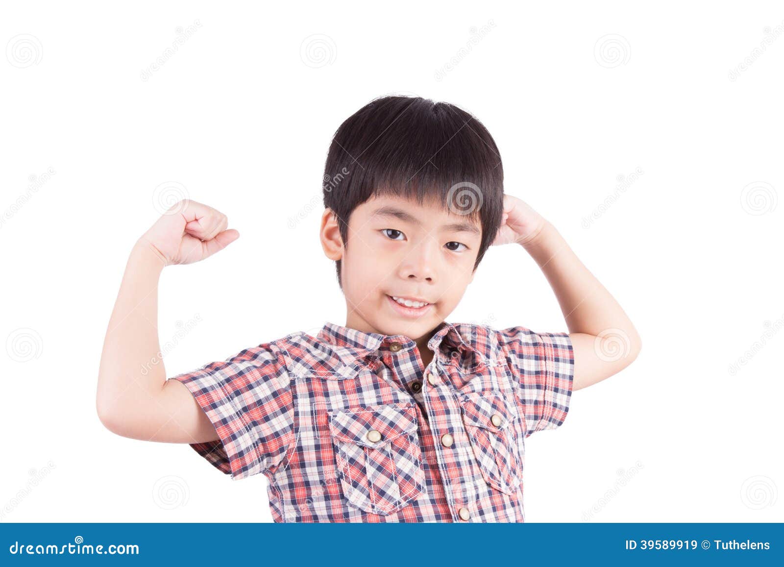 Strong boy showing muscles stock image. Image of healthy - 39589919
