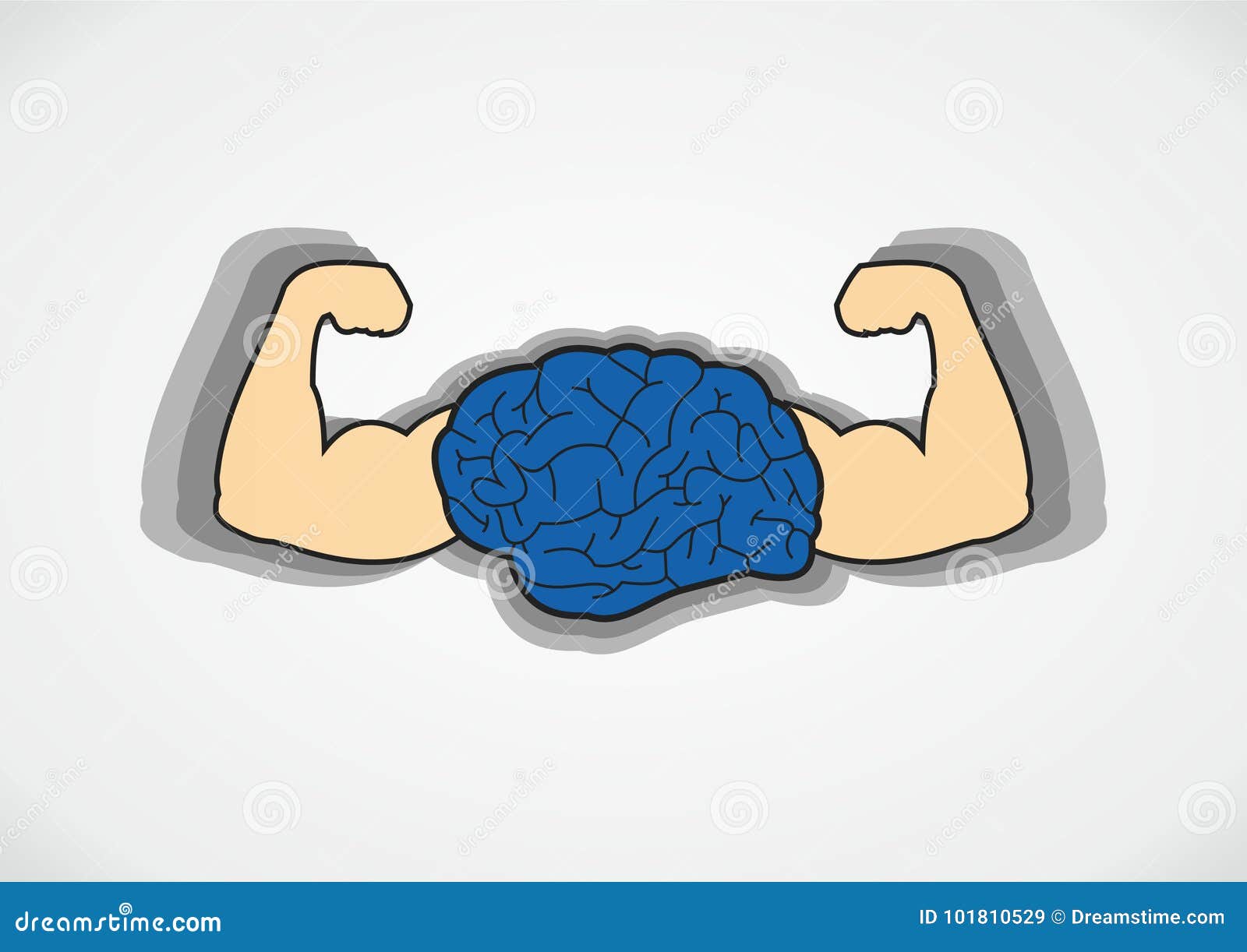 Strong Brain stock illustration. Illustration of symbol - 101810529