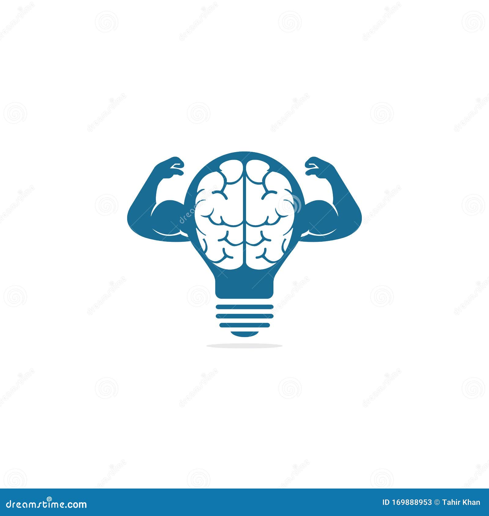 Strong Brain Vector Logo Design. Stock Vector - Illustration of concept ...