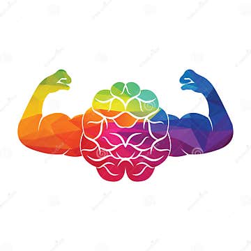 Strong Brain Vector Logo Design Stock Vector - Illustration of genius ...