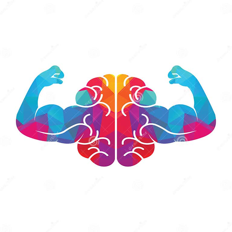 Strong Brain Vector Logo Design Stock Vector - Illustration of ...