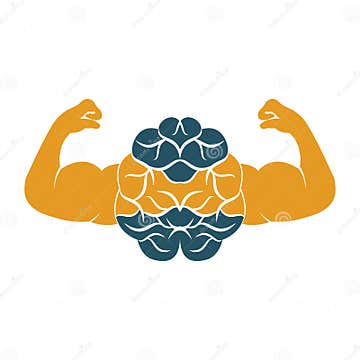 Strong Brain Vector Logo Design Stock Vector - Illustration of icon ...