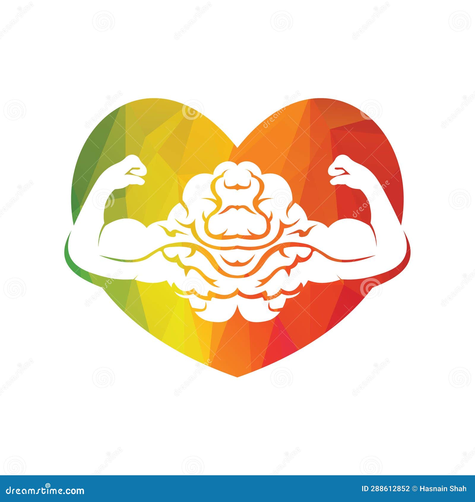 Strong Brain Vector Logo Design Stock Illustration - Illustration of ...