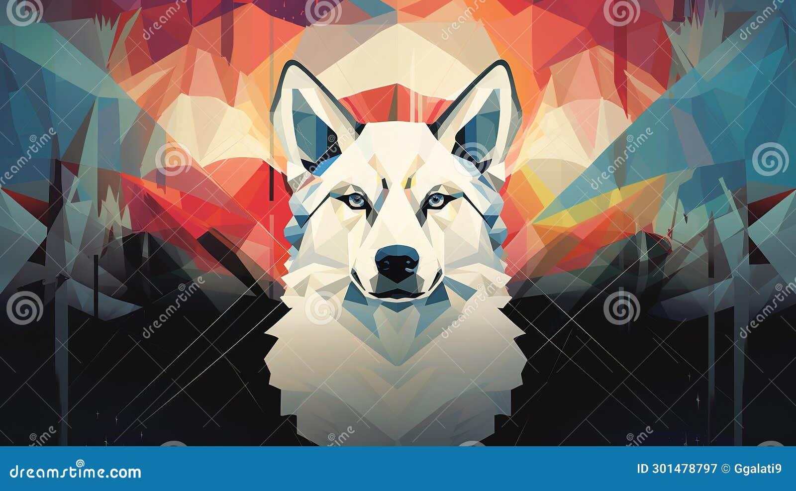 Strong Brave Wolf Artwork, Nature Bounded Banner Logo, Ai Generated ...