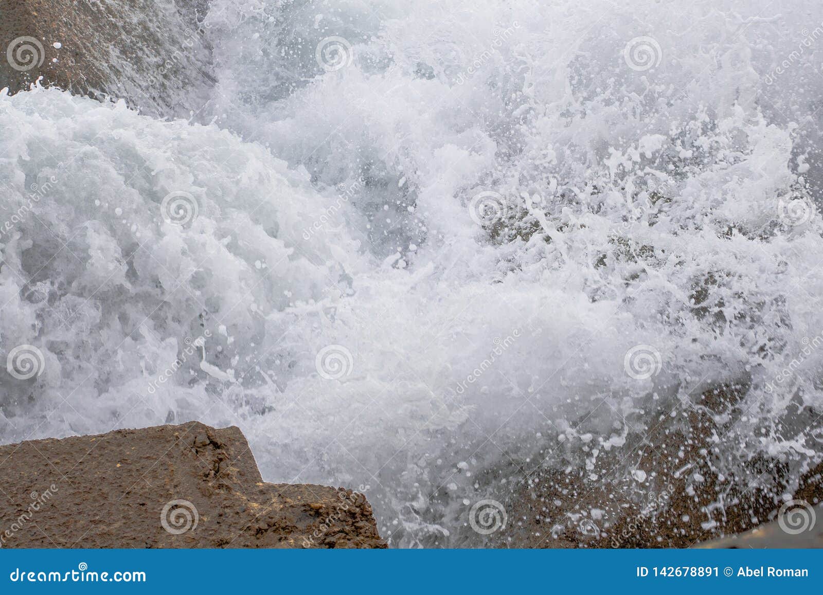 Waves Breaking on the Rocks Stock Image - Image of blue, weather: 142678891