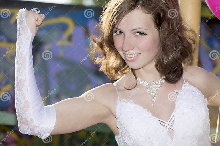The strong bride stock image. Image of biceps, caucasian - 25289379