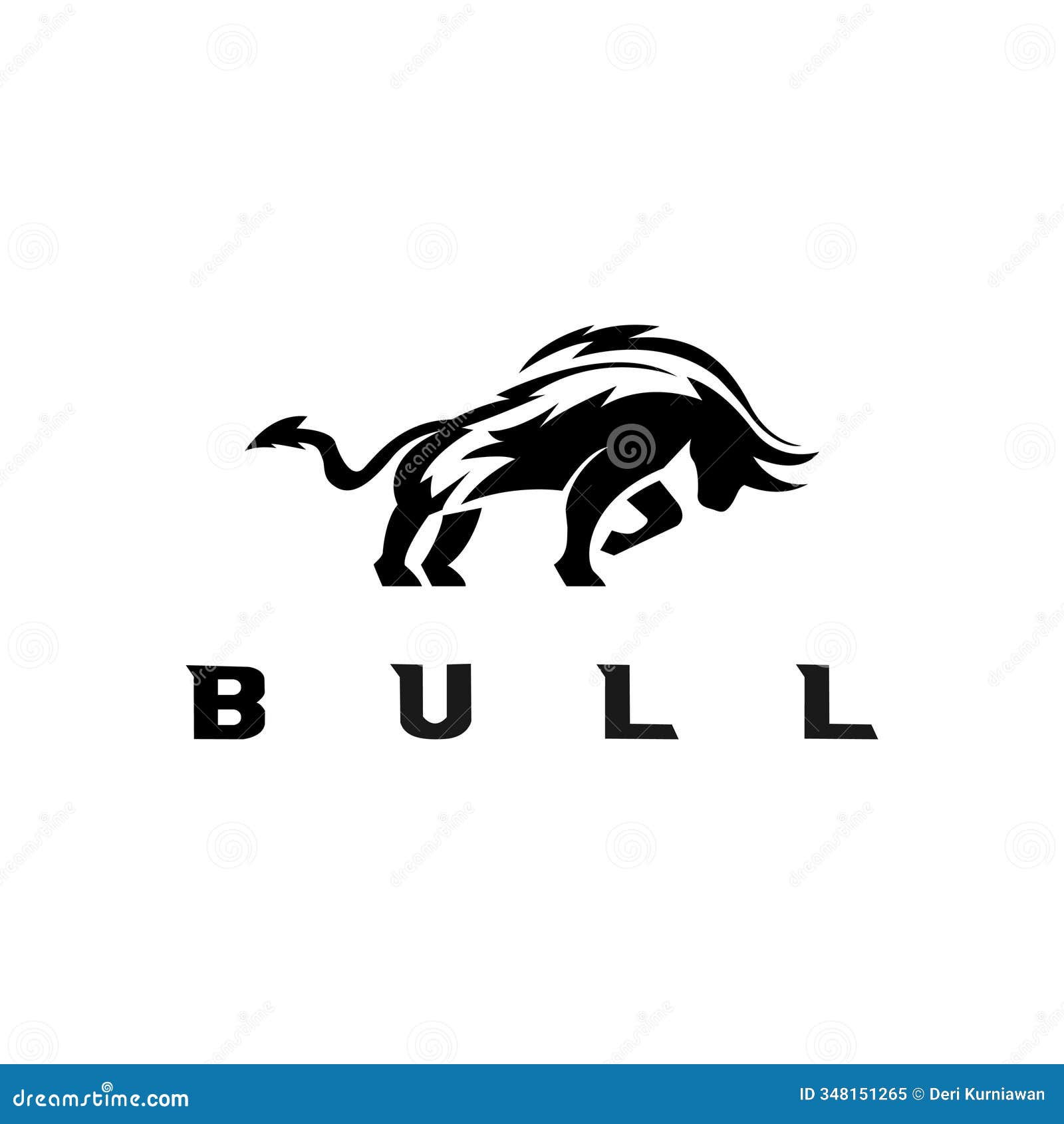 Strong Bull Logo Design Template Stock Image - Image of design ...