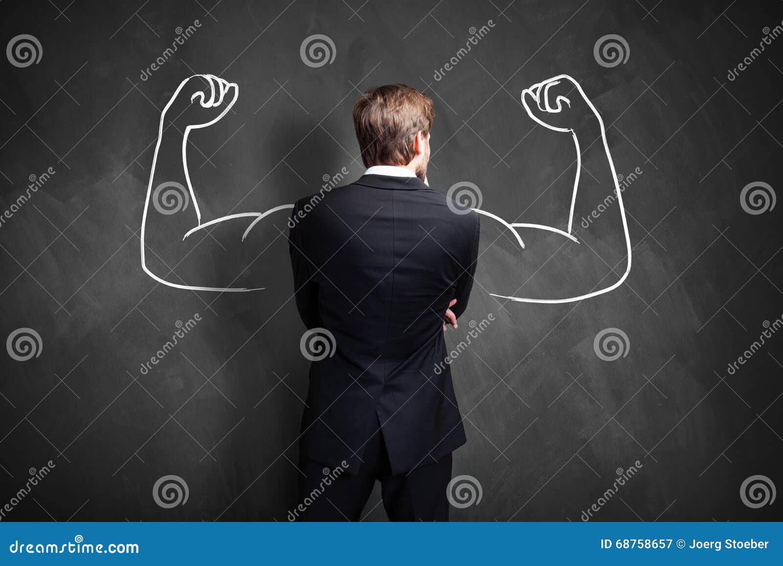 Strong businessman stock image. Image of caucasian, back - 68758657