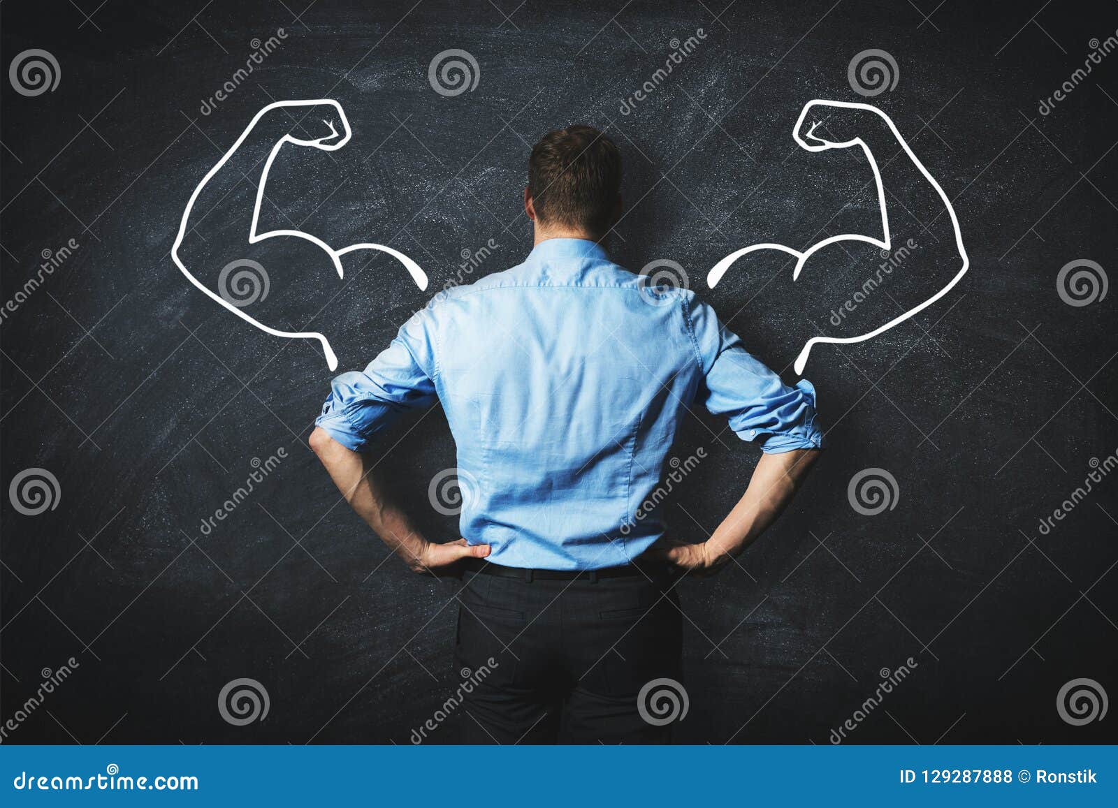 Strong Businessman, Leadership Concept Stock Photo - Image of concept ...