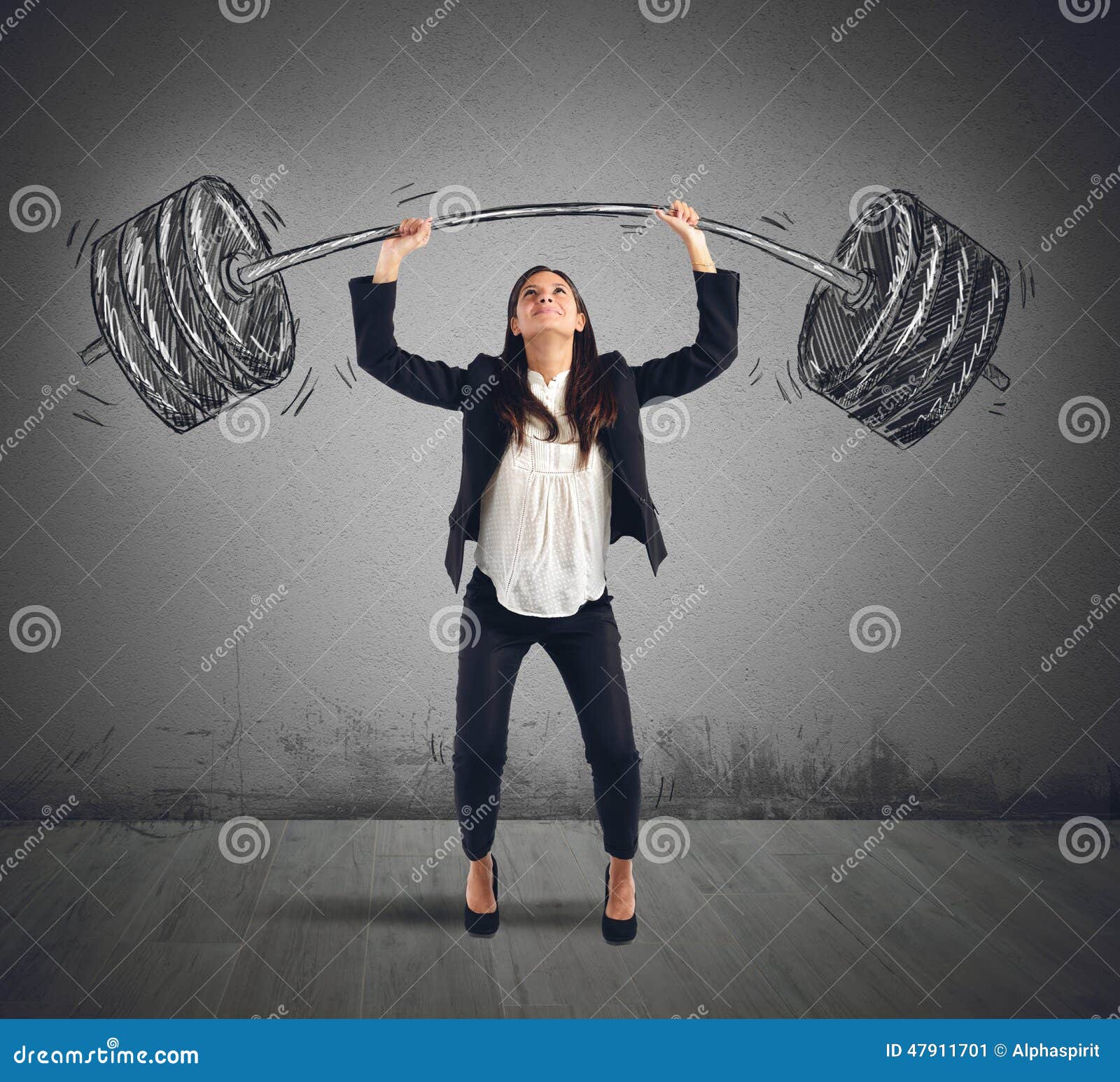 Strong businesswoman stock image. Image of heavy, competition - 47911701