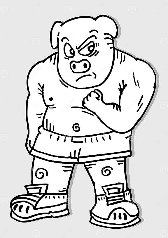 Strong cartoon stock vector. Illustration of cartoon - 26614362