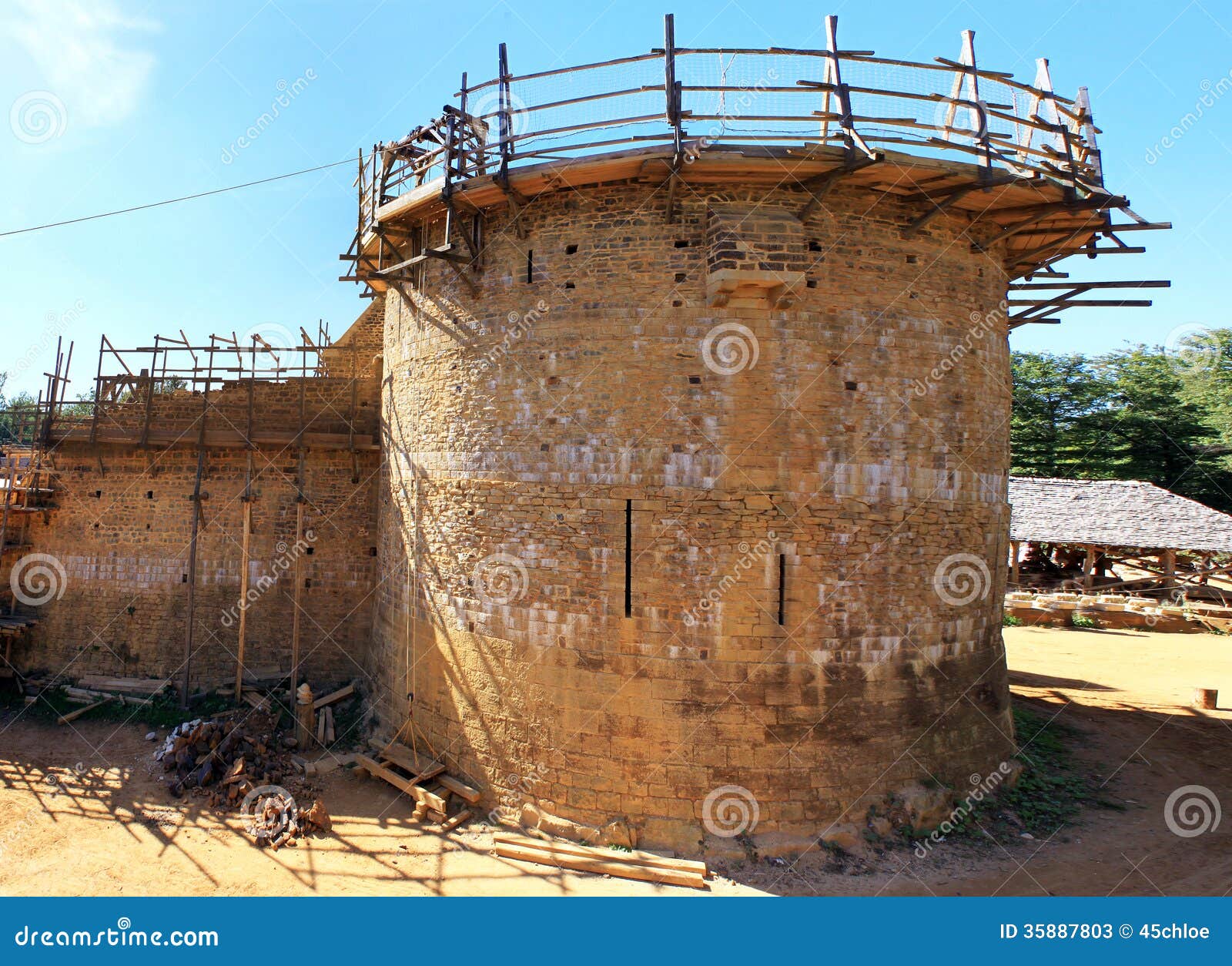 Strong Castle in Construction Stock Image - Image of ancient, ages ...