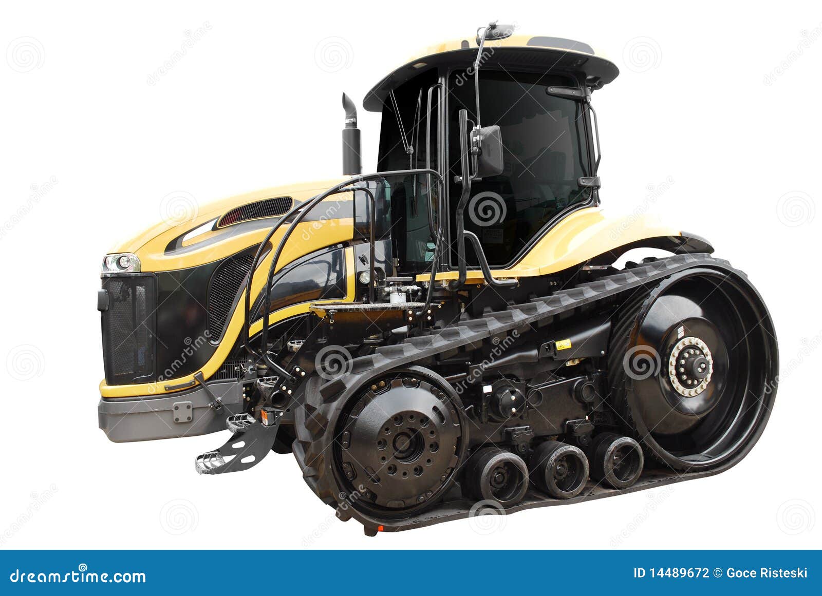 Big Red Caterpillar Tractor Isolated Stock Photo | CartoonDealer.com ...