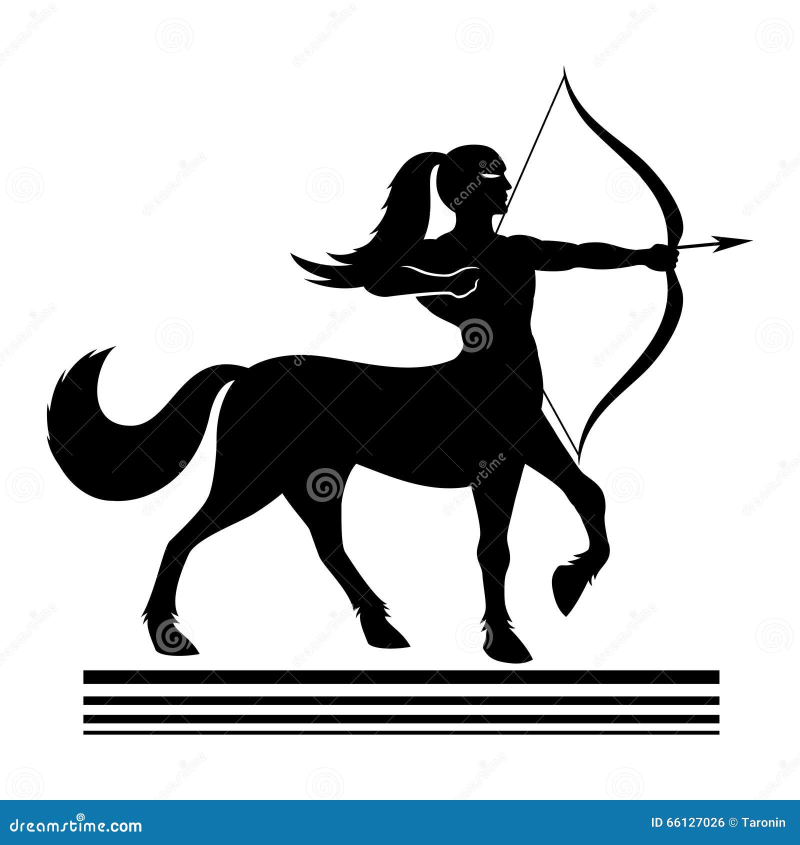 Strong centaur archer. stock vector. Illustration of icon - 66127026