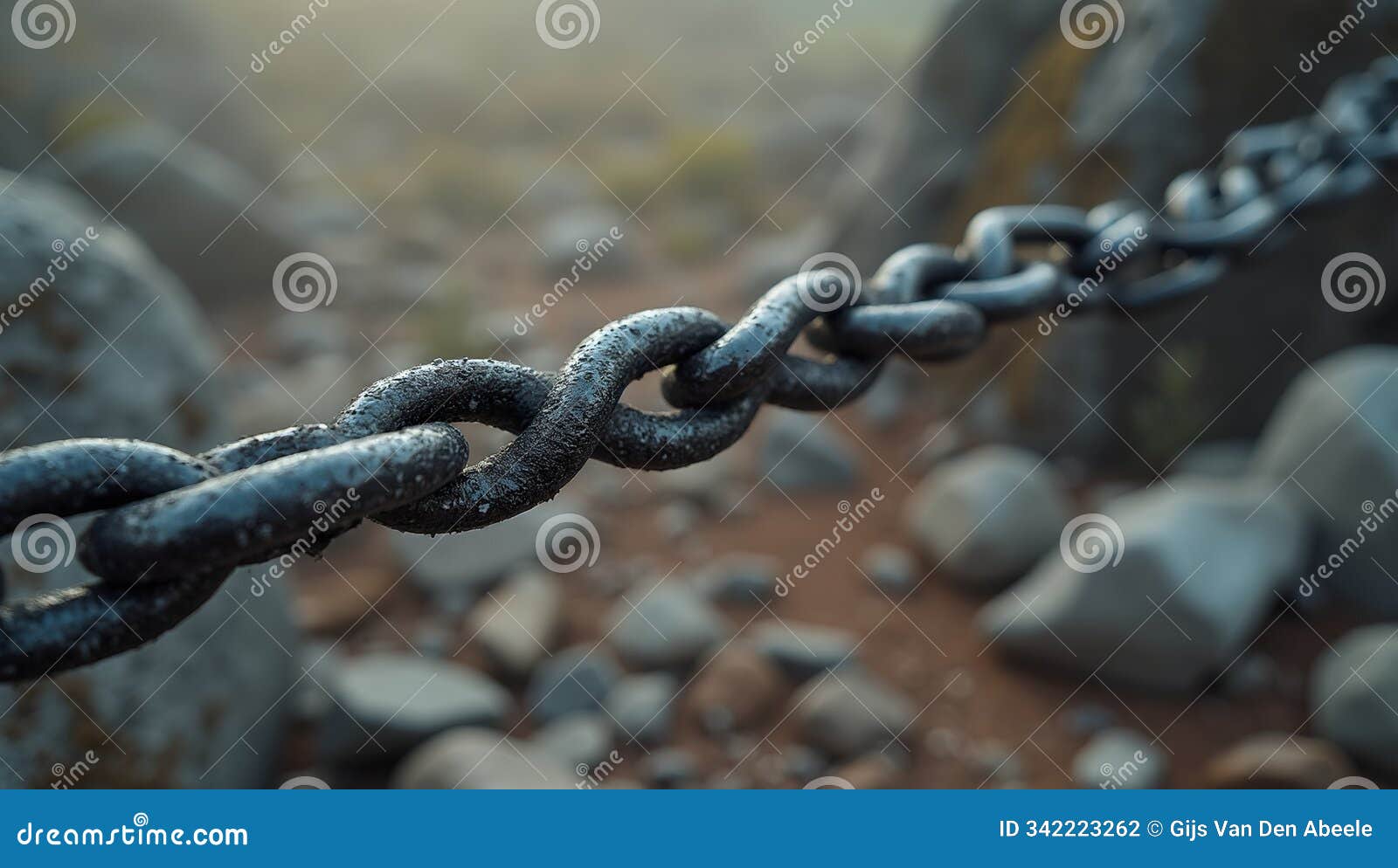 Strong Chain Against Rugged Terrain Symbolizing Unity Stock ...