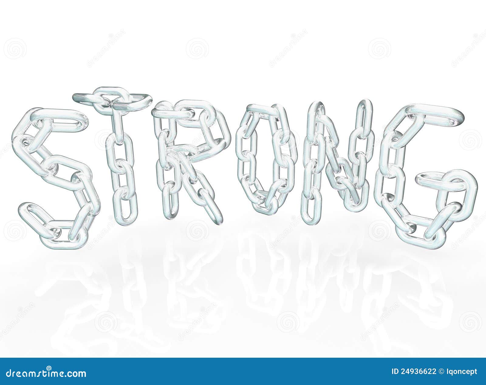 Strong Chain Link Word Letters Metal Chains Royalty-Free Stock Image ...