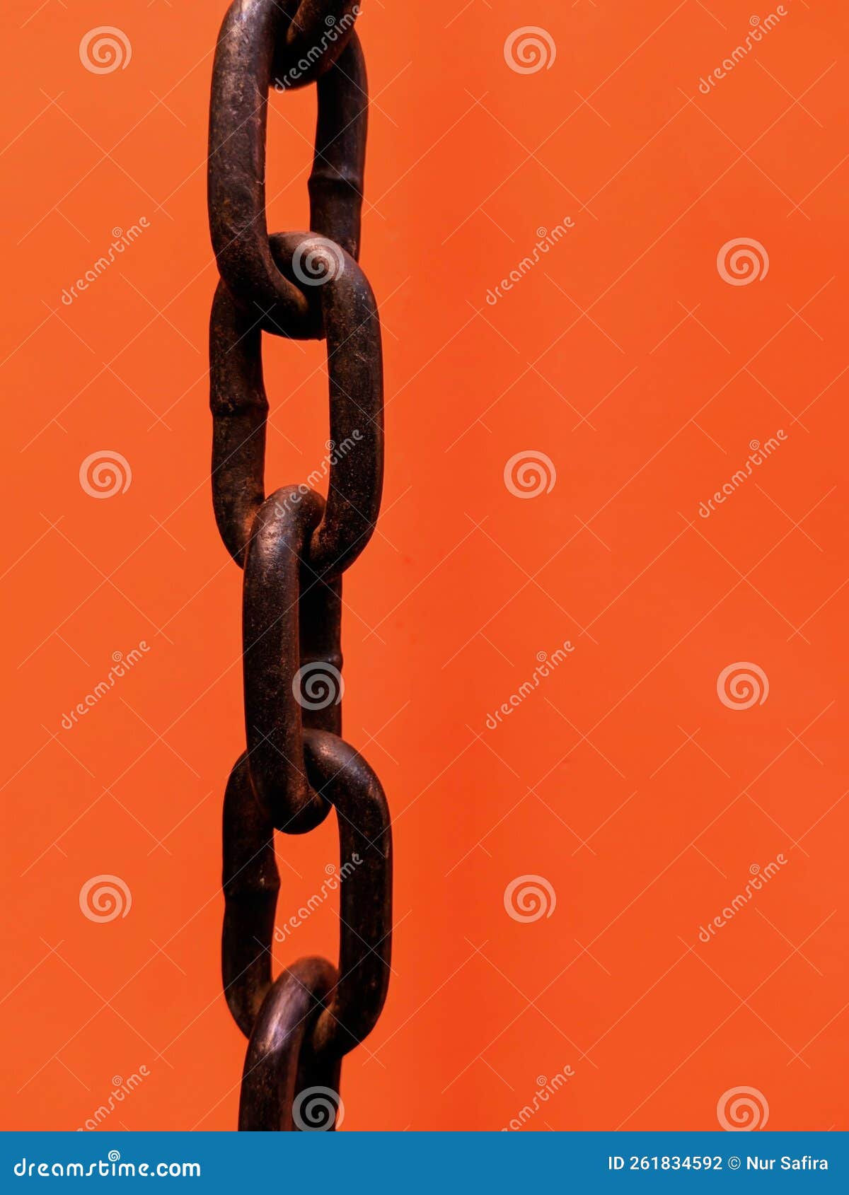 Strong Chain on Orange Background Stock Photo - Image of orange, strong ...