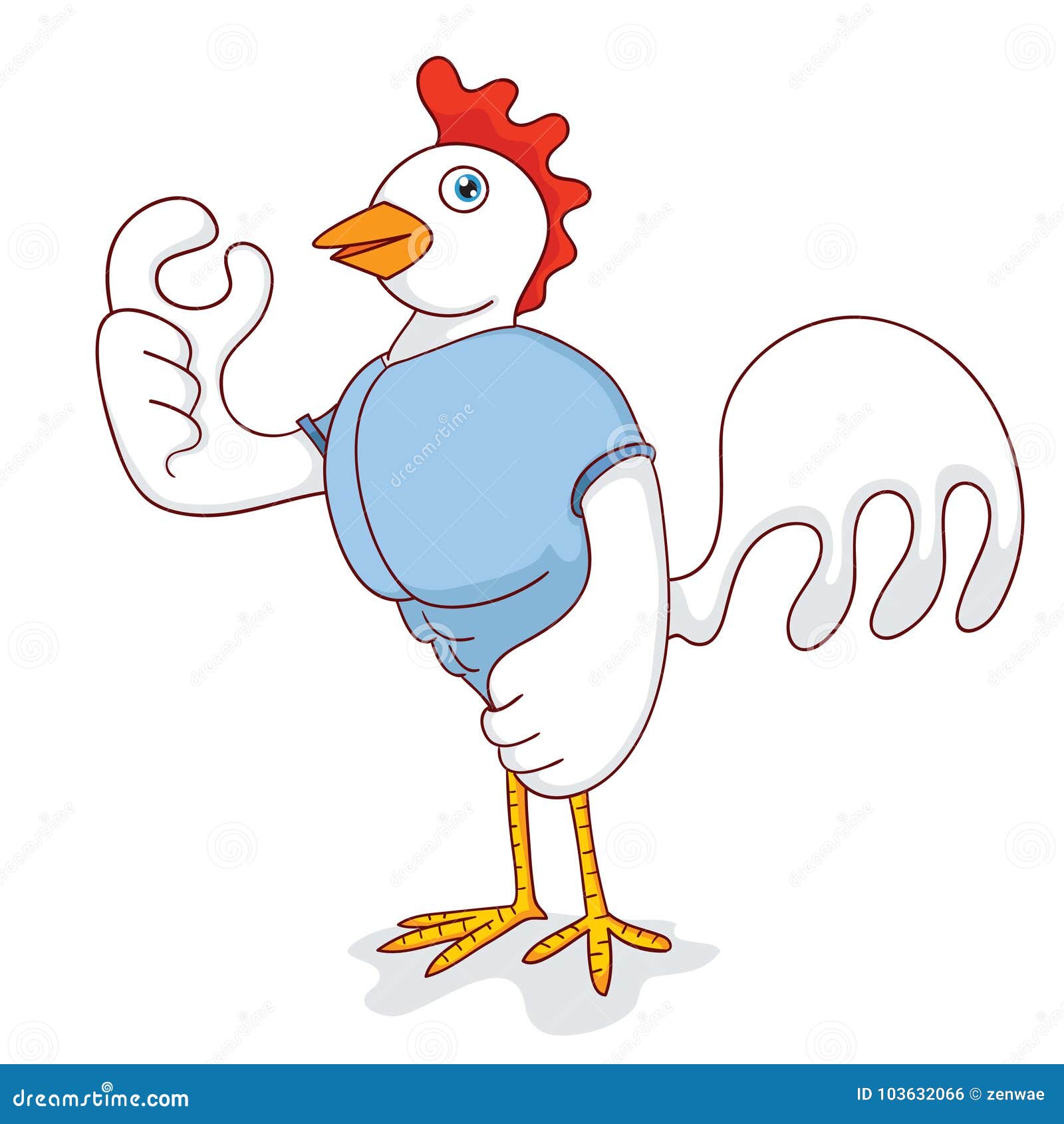 Strong chicken stock illustration. Illustration of show - 103632066