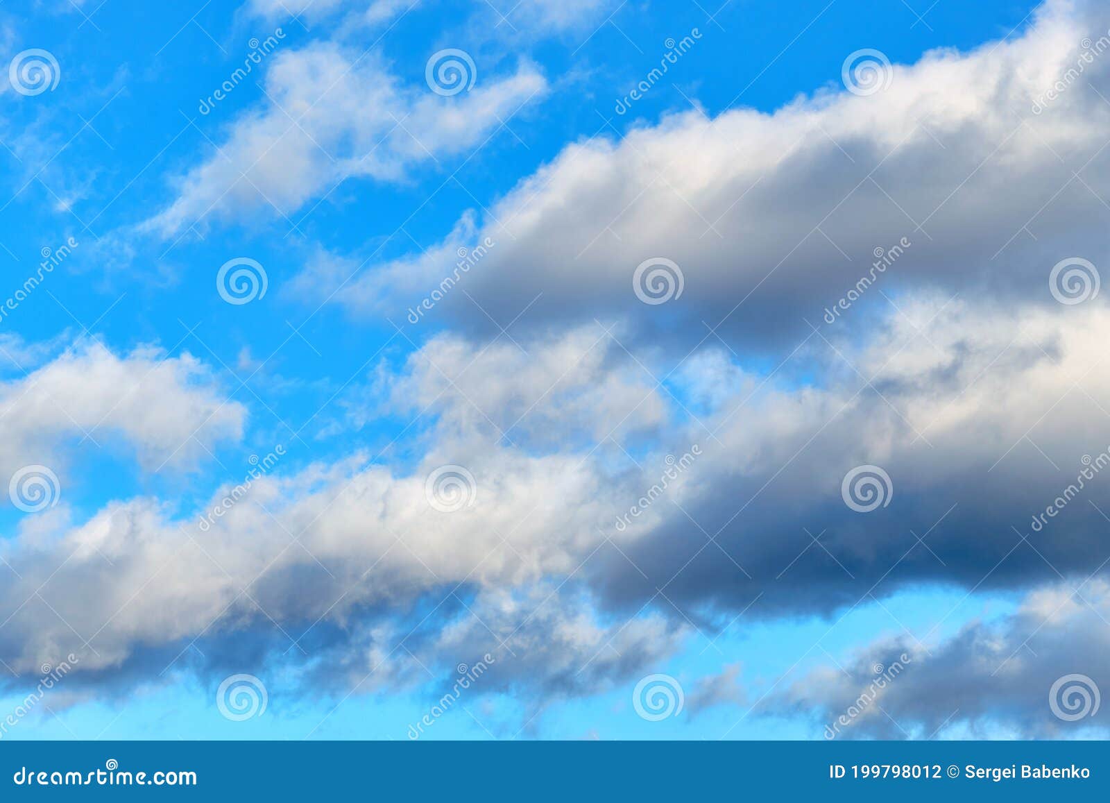 Strong Clouds in the Sky during the Day in Summer Stock Photo - Image ...