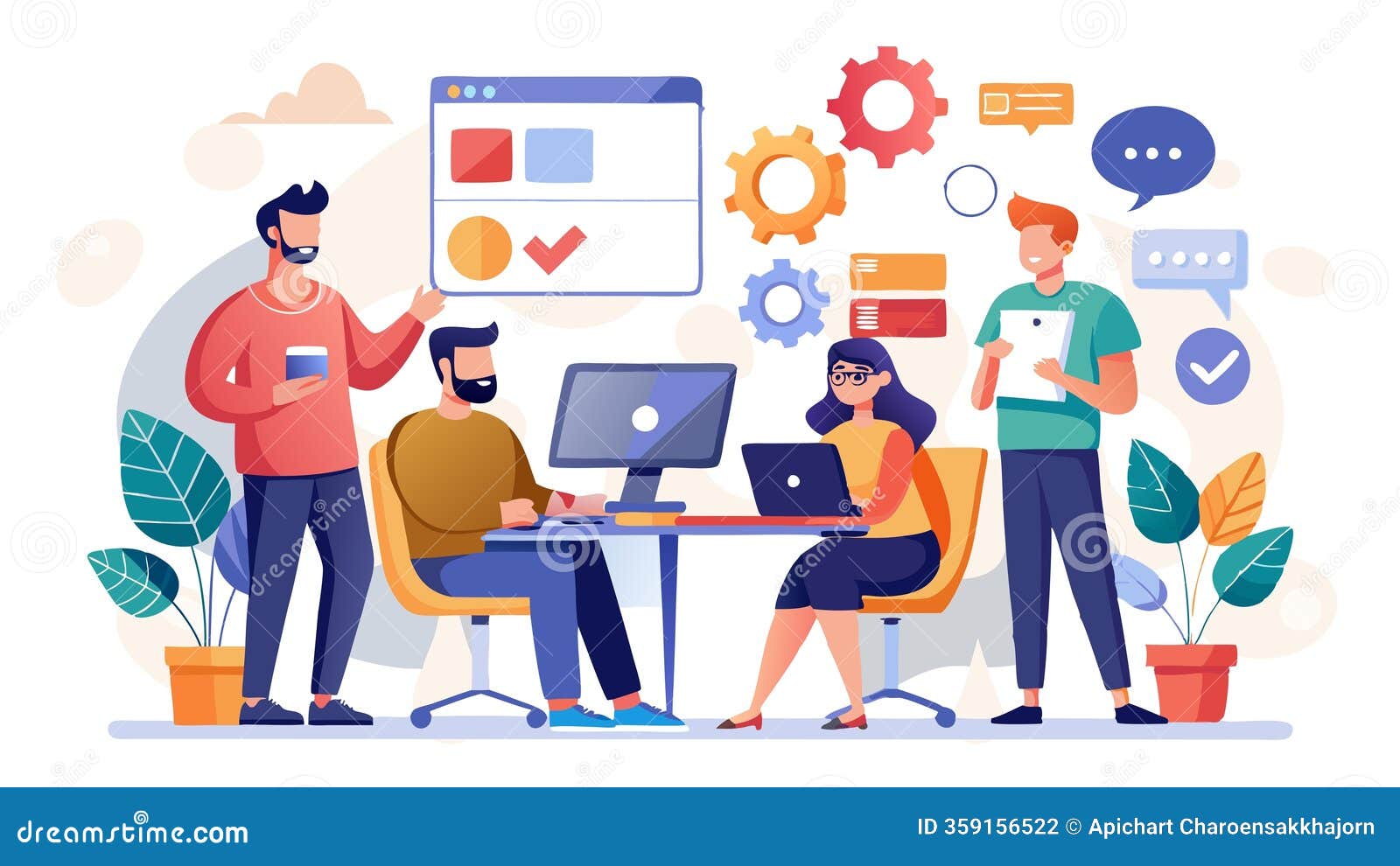 Software Developers Collaborate with Other Team Members, Including ...